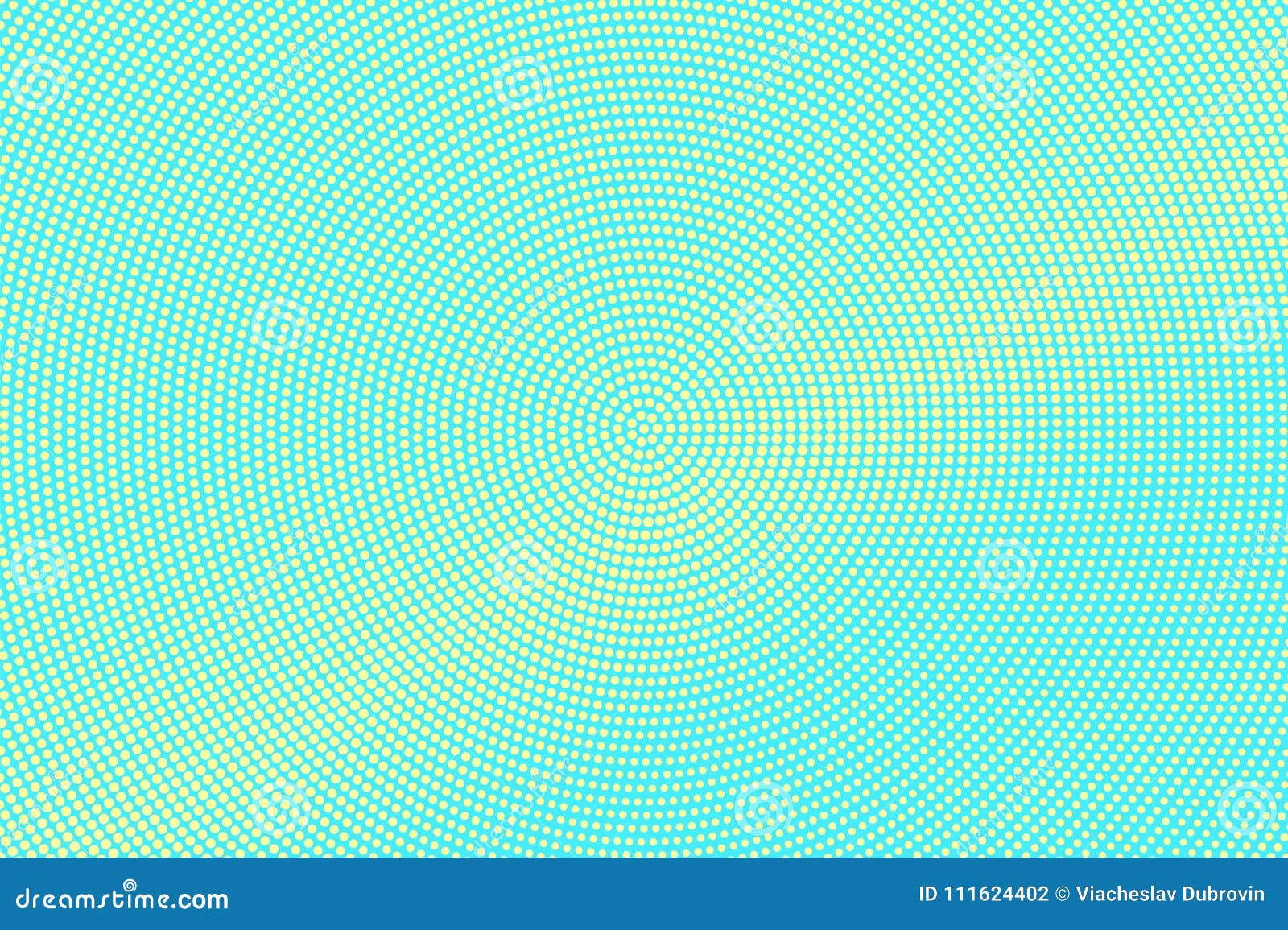 Turquoise Yellow Dotted Halftone. Subtle Centered Dotted Gradient Stock ...