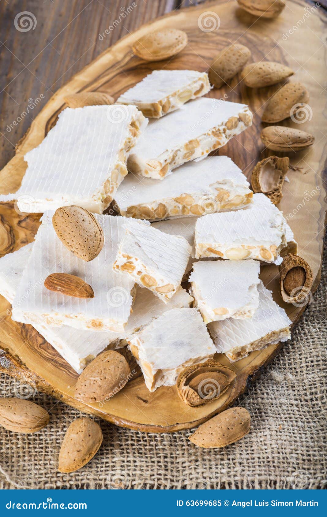 Turrón O Turron Para La Navidad Imagen de archivo - Imagen de fondo ...