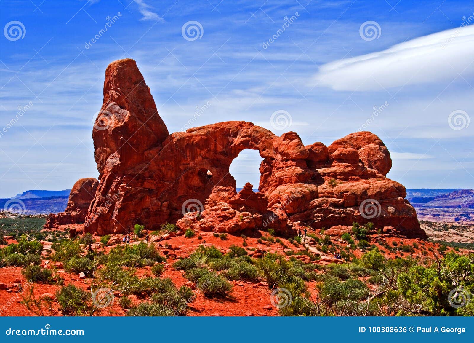 Turret Arch stock photo. Image of natural, arch, desert - 100308636