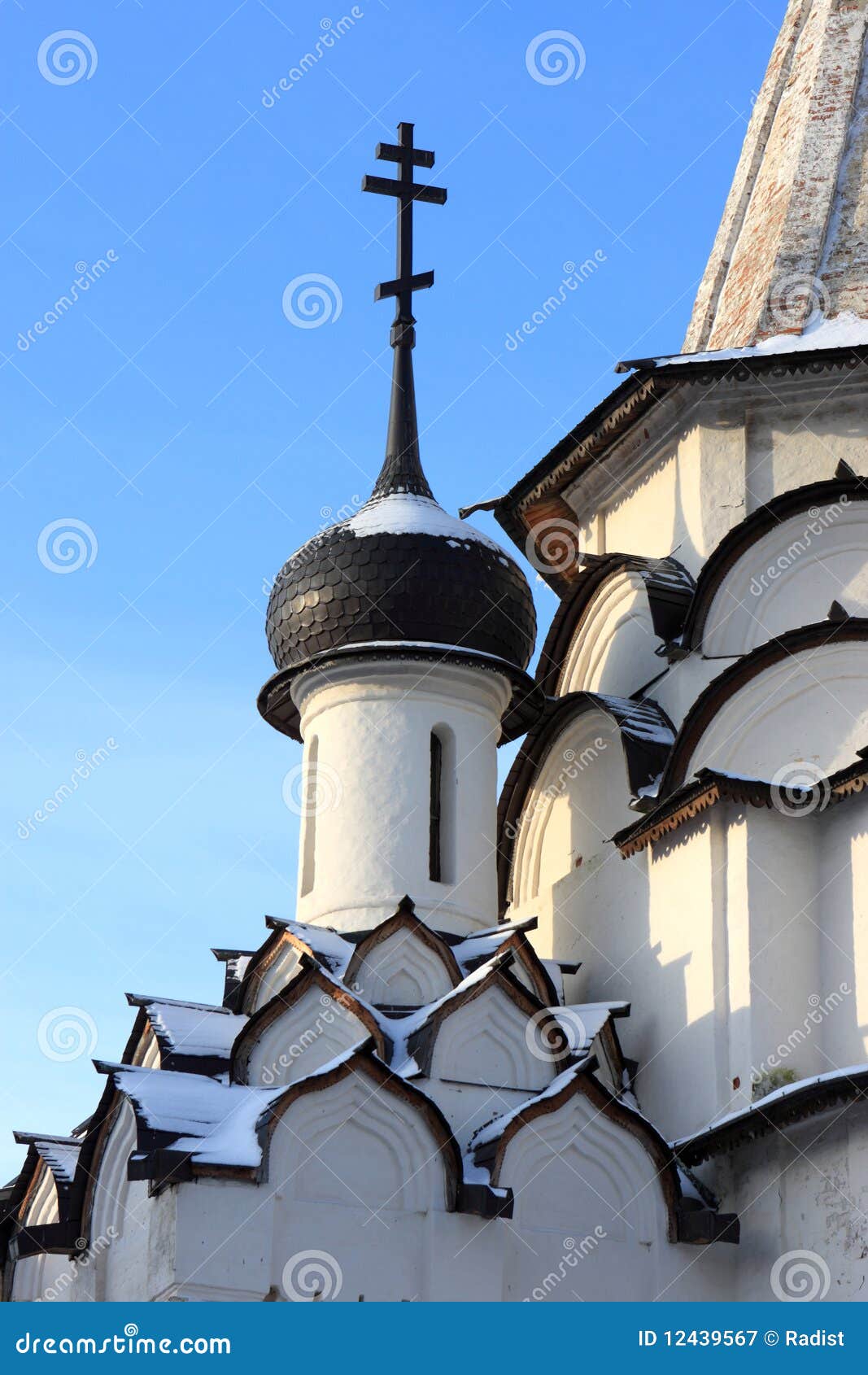 Turret of Assumption Refectory Church Stock Image - Image of cross ...