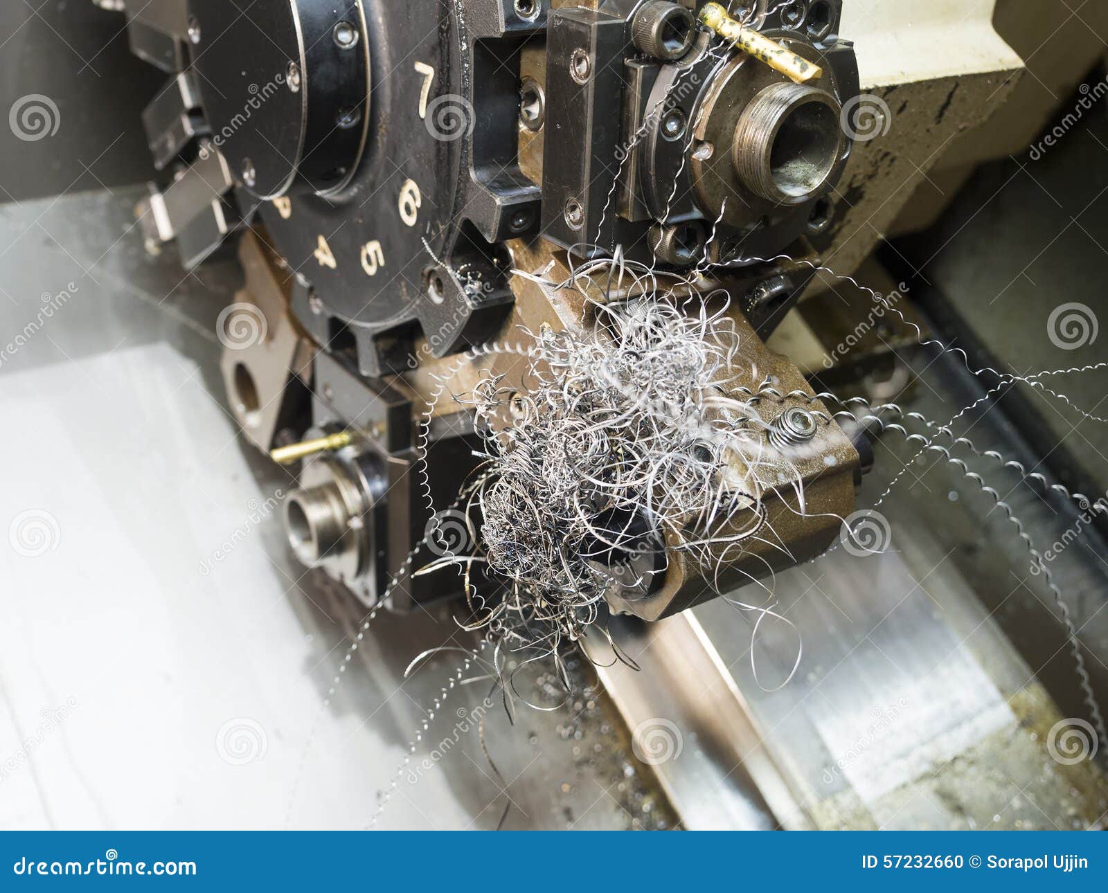 Turret of CNC turning stock photo. Image of insert, equipment - 57232660