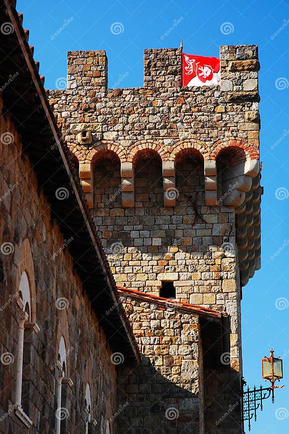 A Turret of a Recreated Medieval Castle Editorial Image - Image of ...
