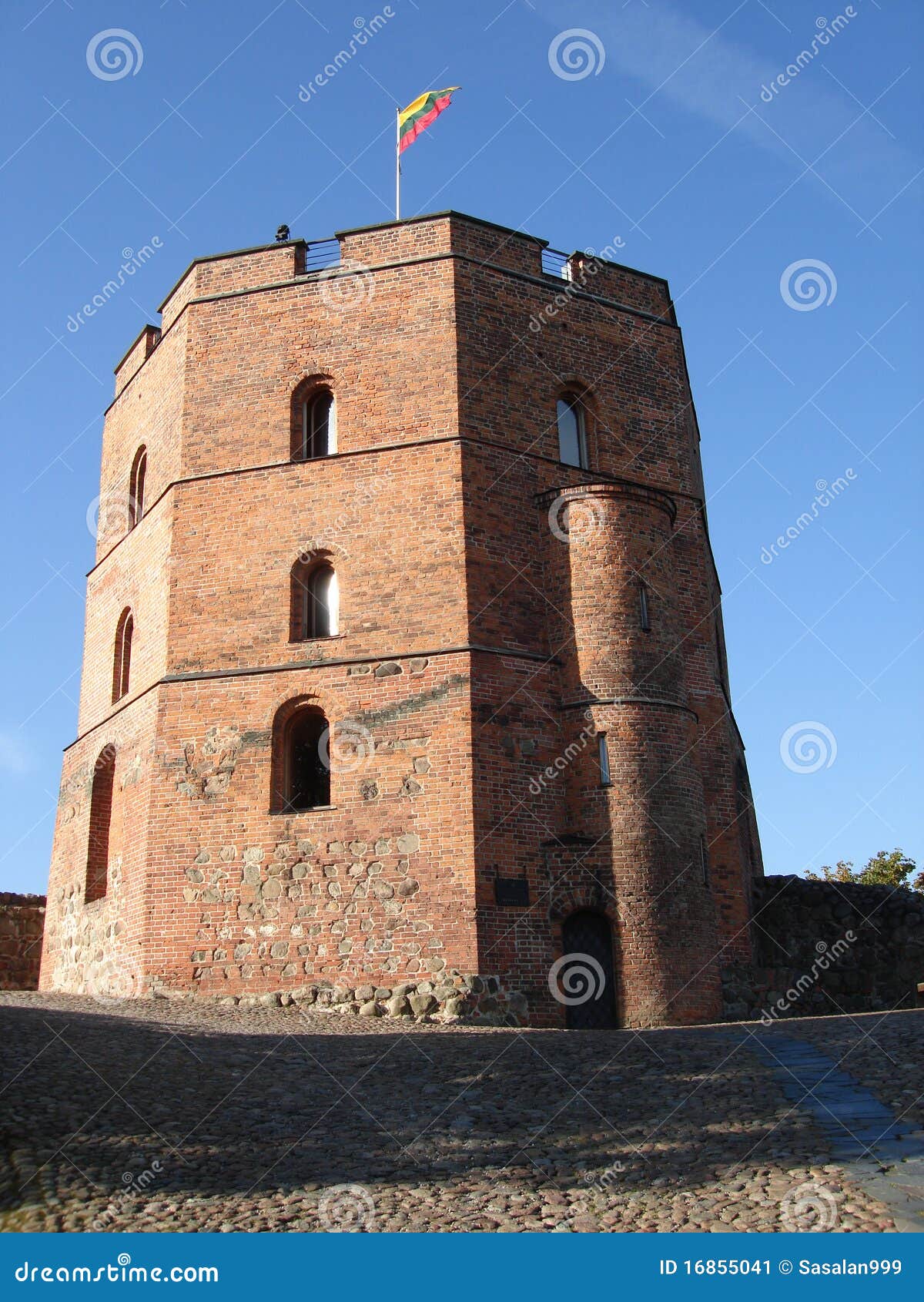 Turret in Vilnius stock image. Image of rampart, castle - 16855041