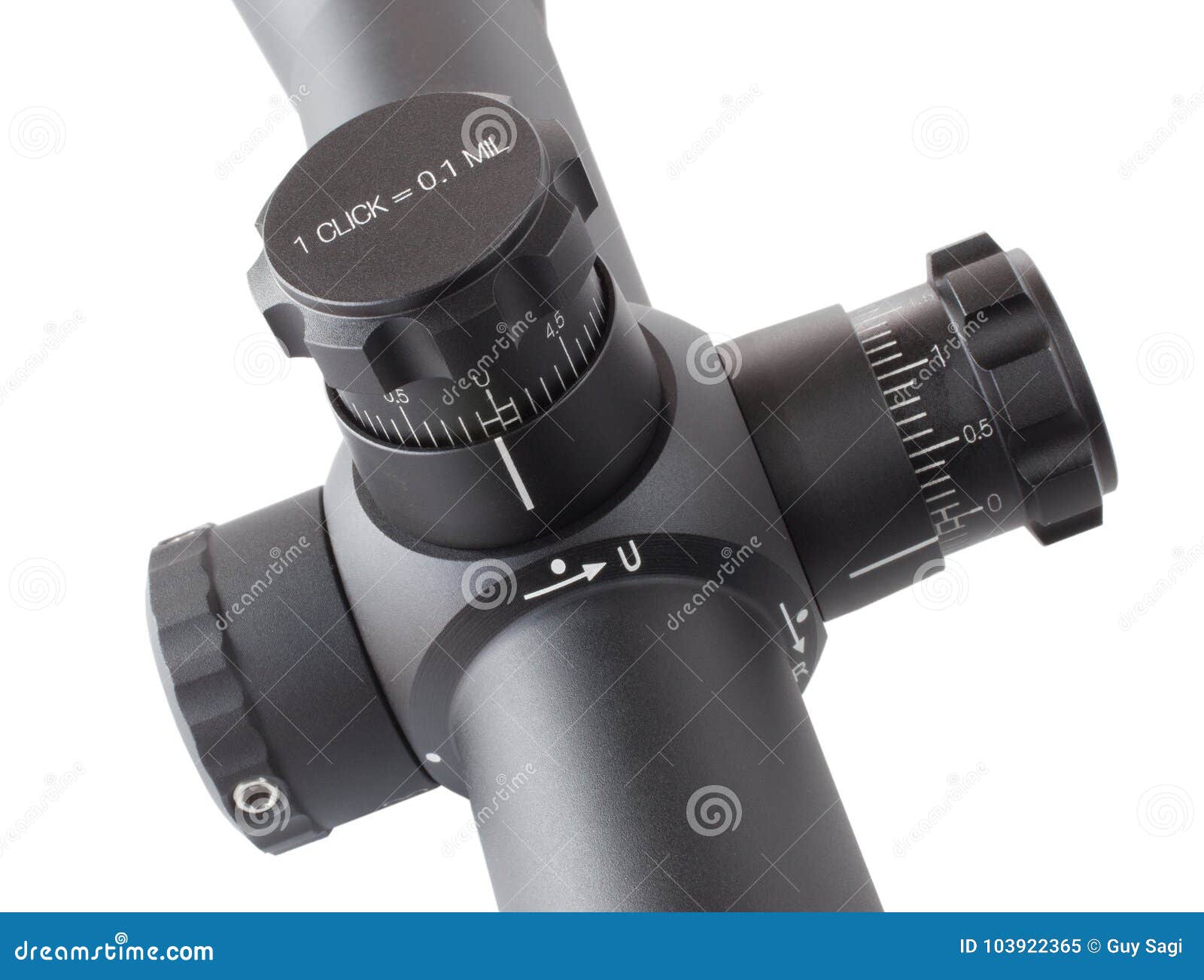 Elevated scope turrets stock image. Image of optic, rifle - 103922365