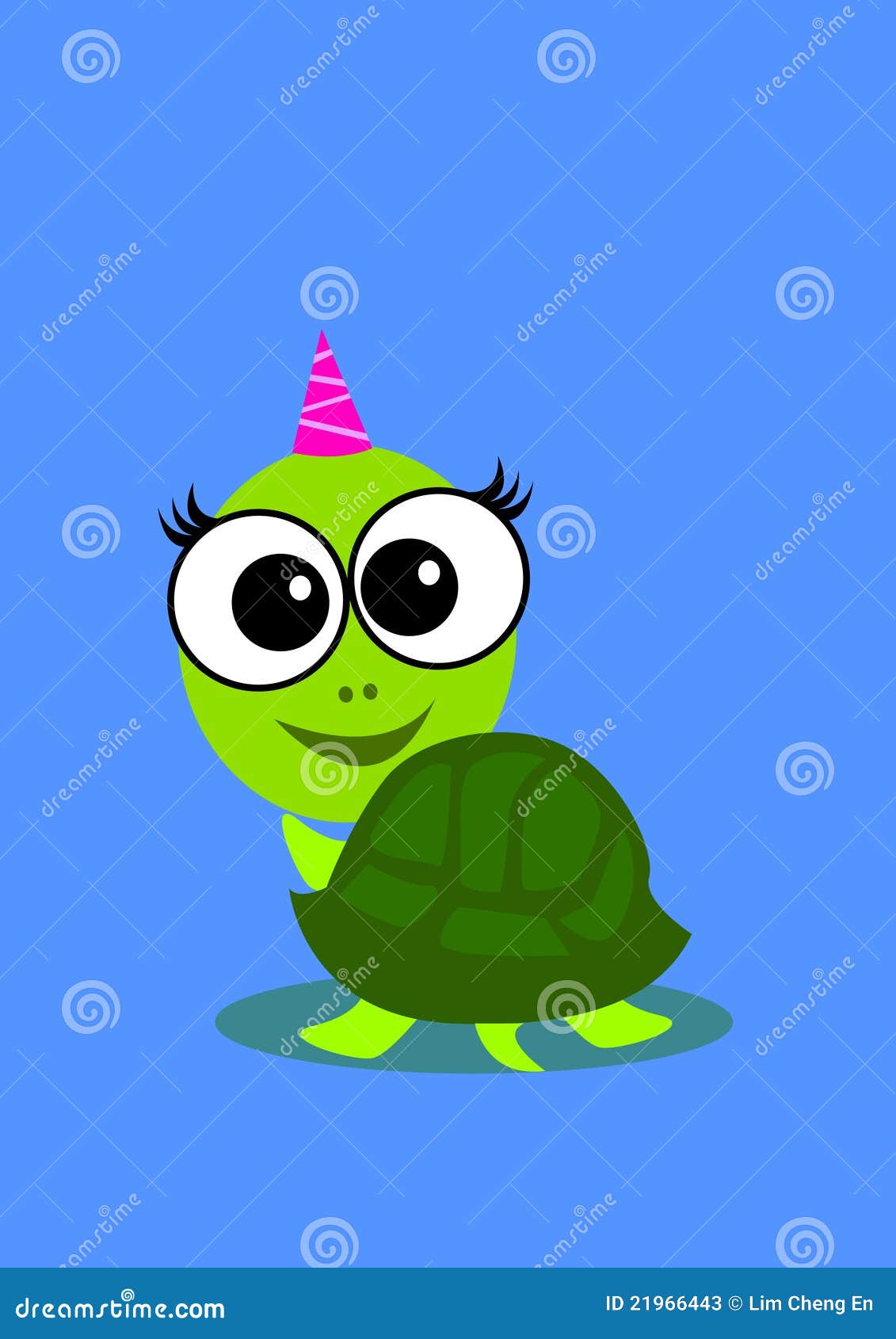 A Female Turtle With A Bow On Its Head Looks Cute Vector Or Color ...