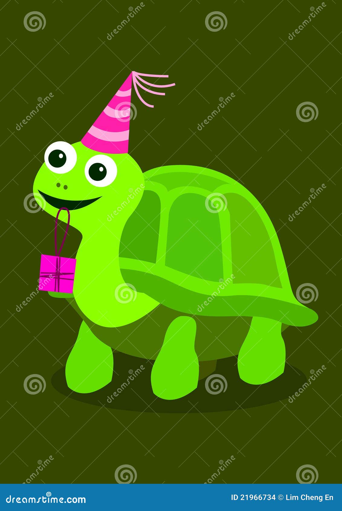 Turtle stock vector. Illustration of cone, turtle, gift - 21966734