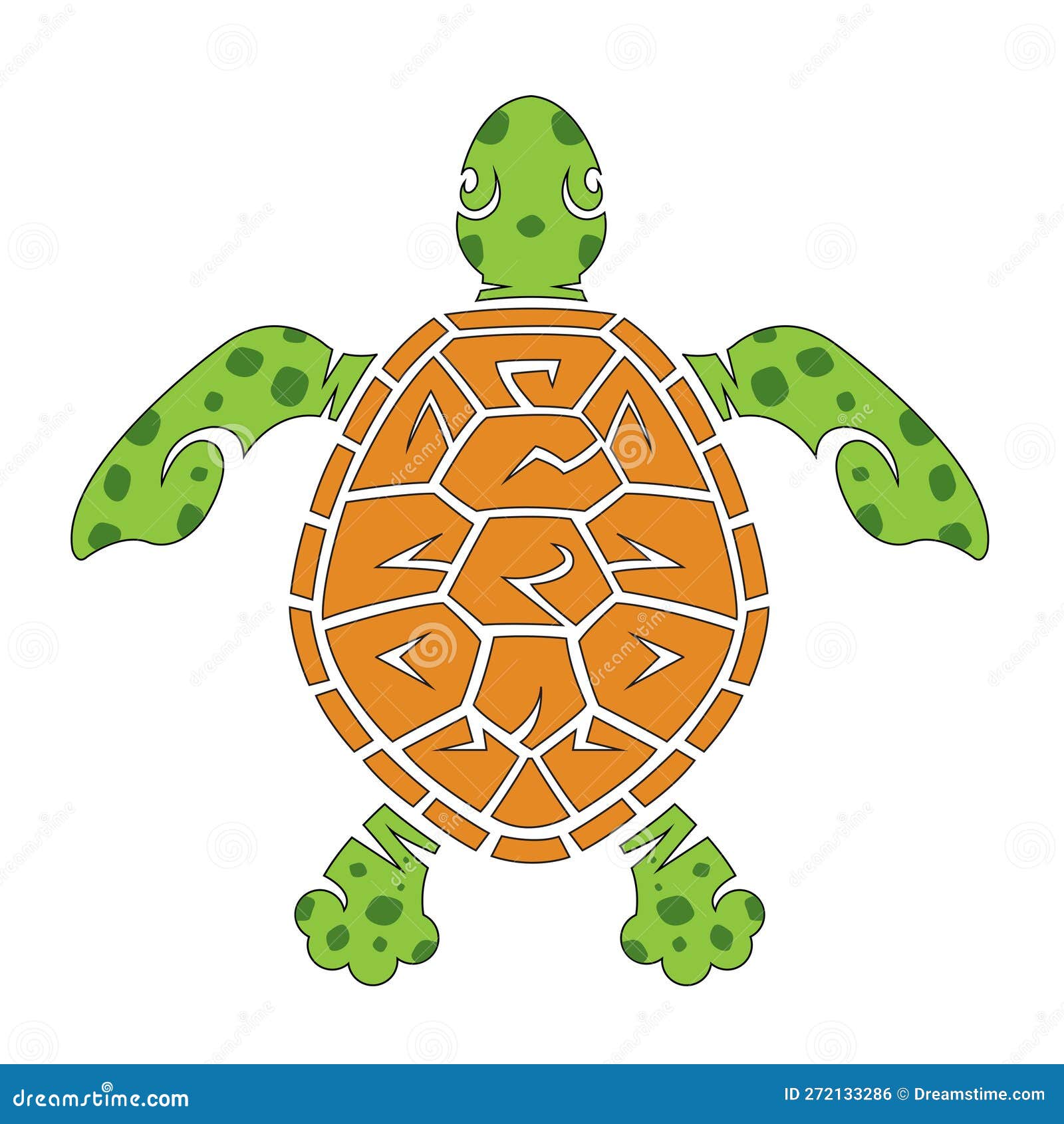 Normal turtle not a ninja stock illustration. Illustration of reptile ...
