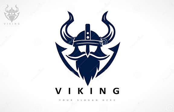 Viking and Anchor Logo. Scandinavian Sailors Symbol Stock Illustration ...