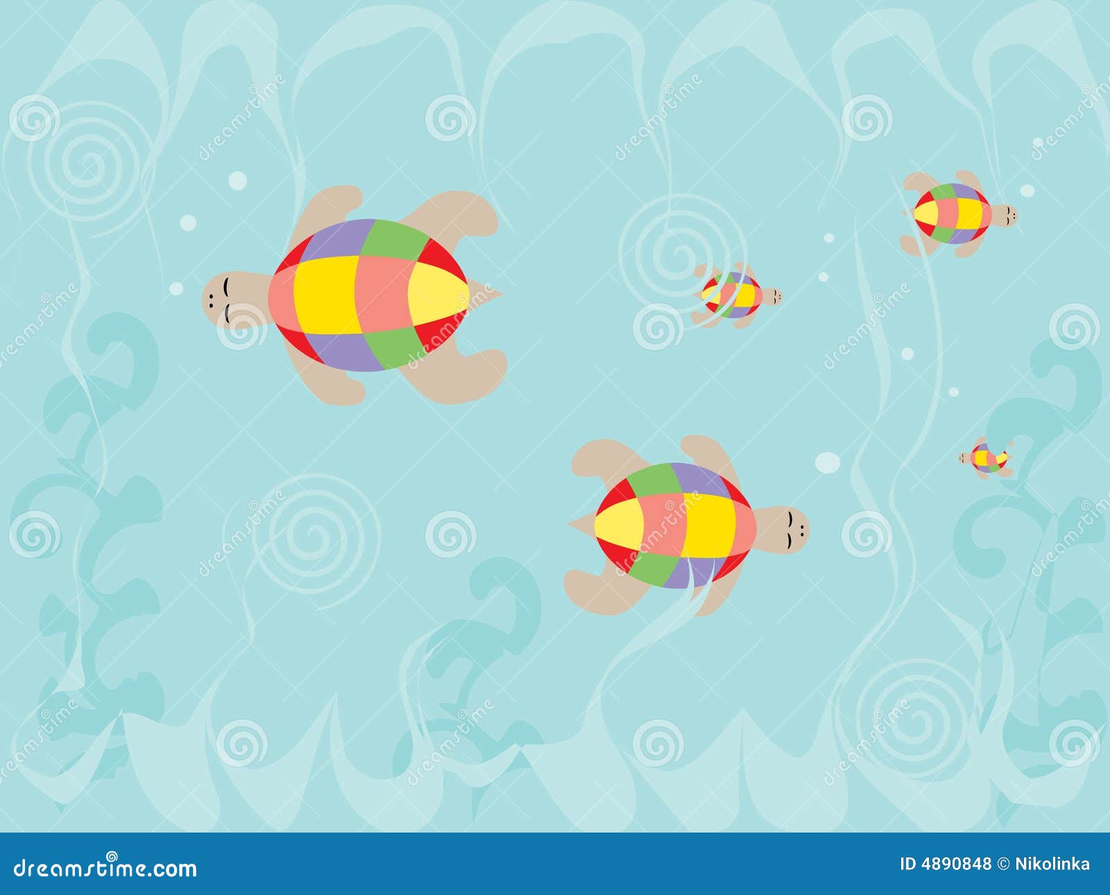 Bright Turtle Shell Texture Seamless Pattern Royalty-Free Cartoon ...