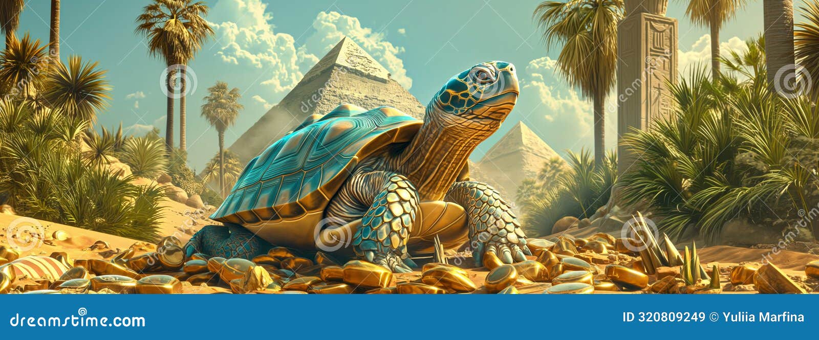 The Turtle of Ancient Egypt. Stock Illustration - Illustration of arid ...