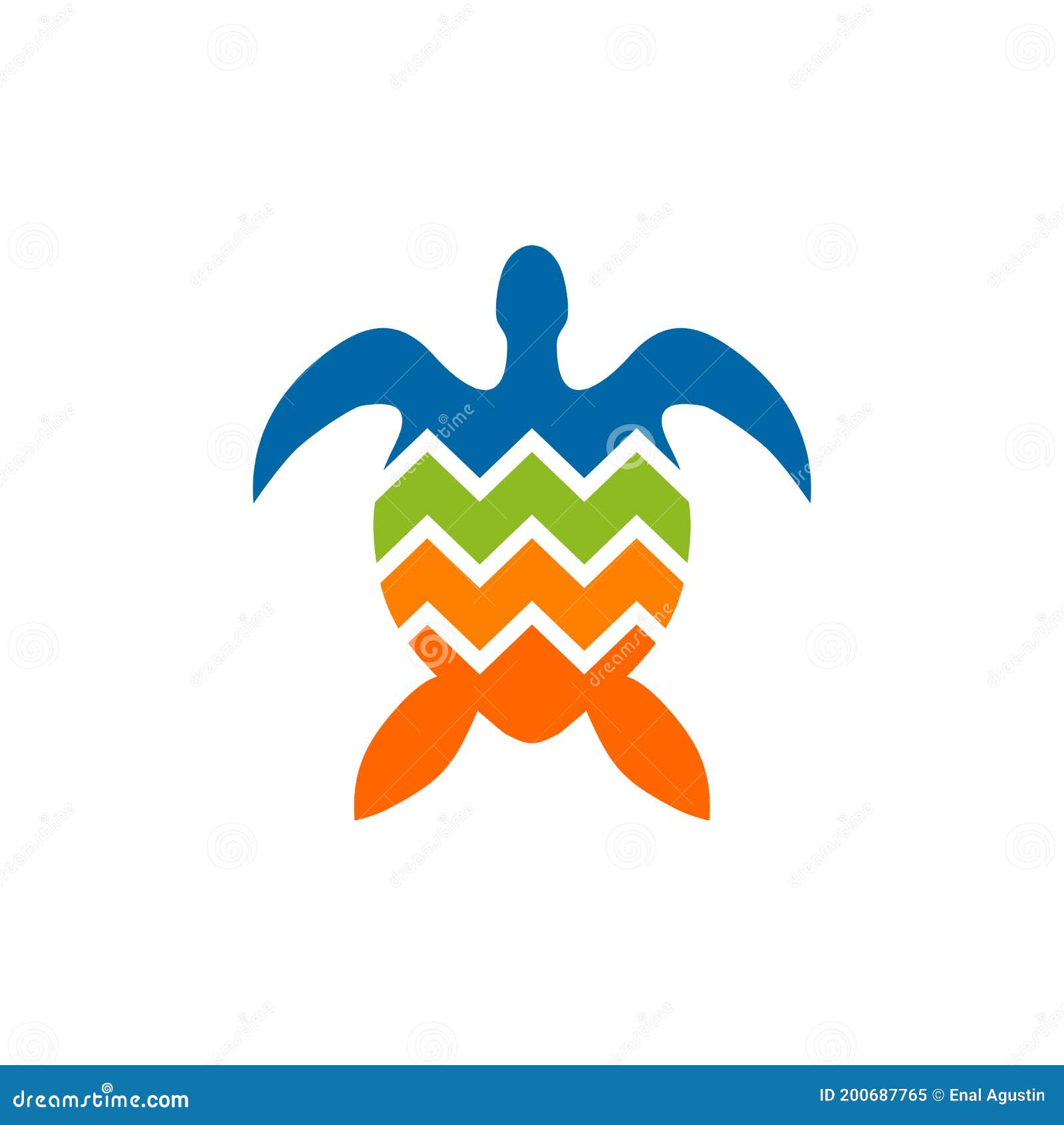 Turtle Animal Logo Design Template Stock Vector - Illustration of ...