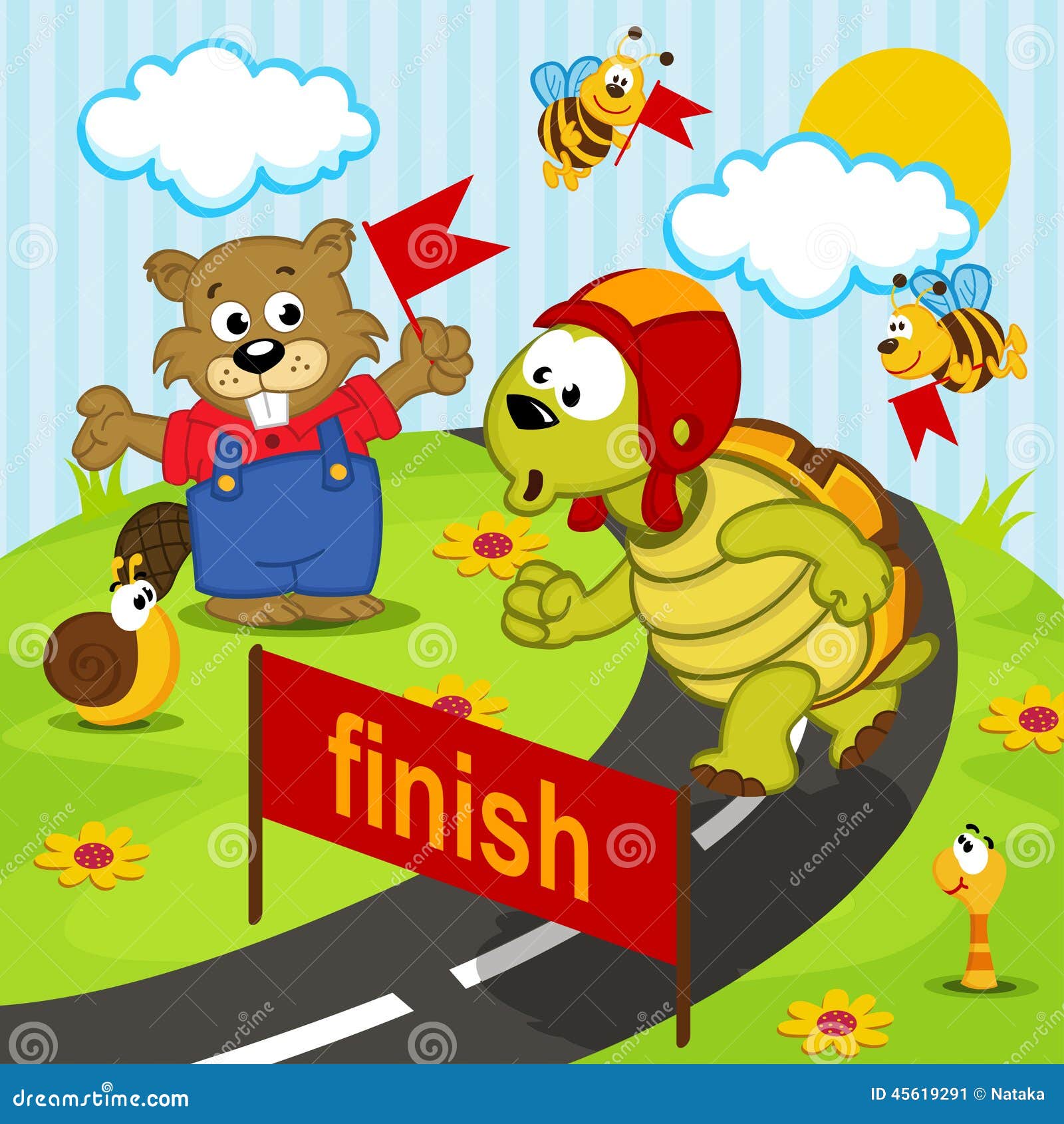 Turtle athlete runs stock vector. Illustration of physical - 45619291