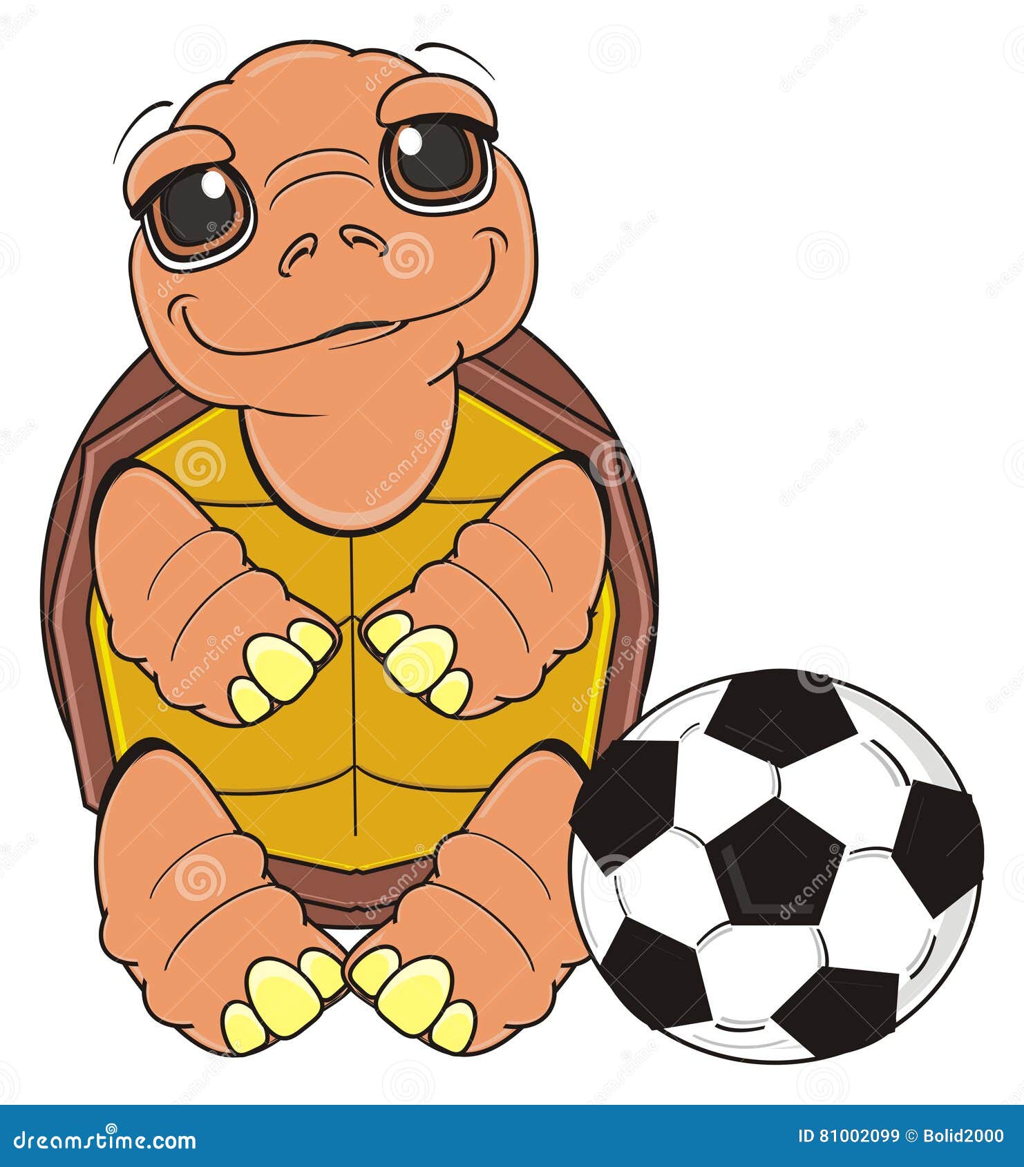 Turtle with ball stock illustration. Illustration of swim - 81002099