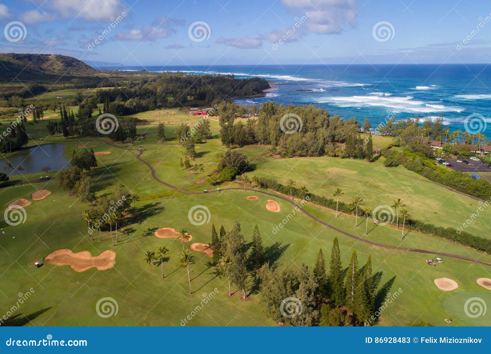 Turtle Bay Resort Hawaii stock image. Image of shot, elevated - 86928483