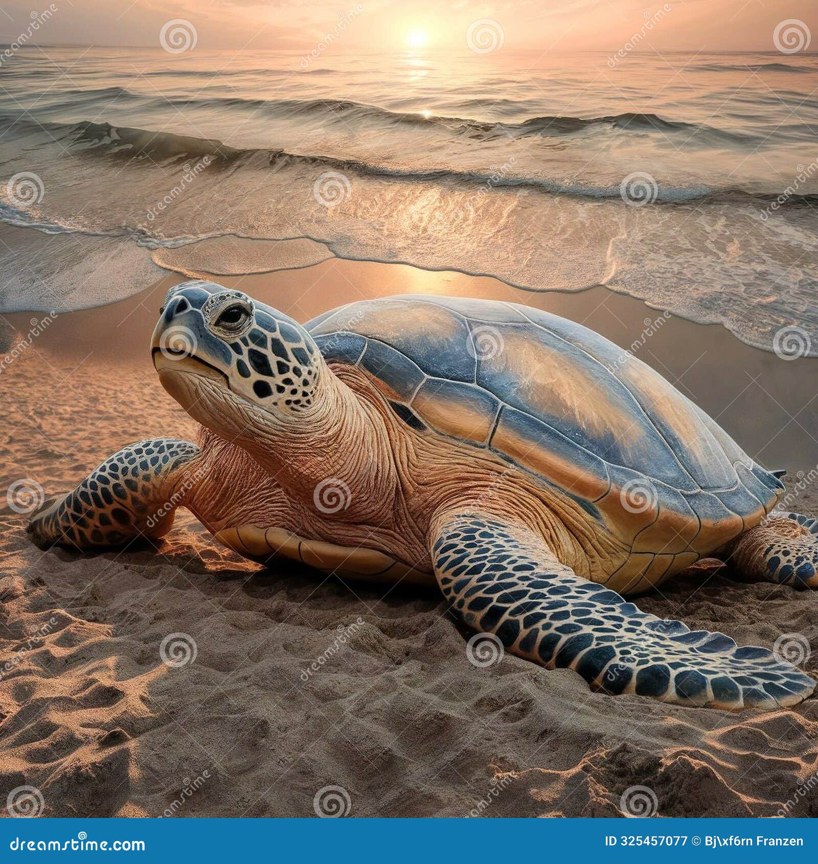 Turtle on a beach stock image. Image of habitat, craw - 325457077