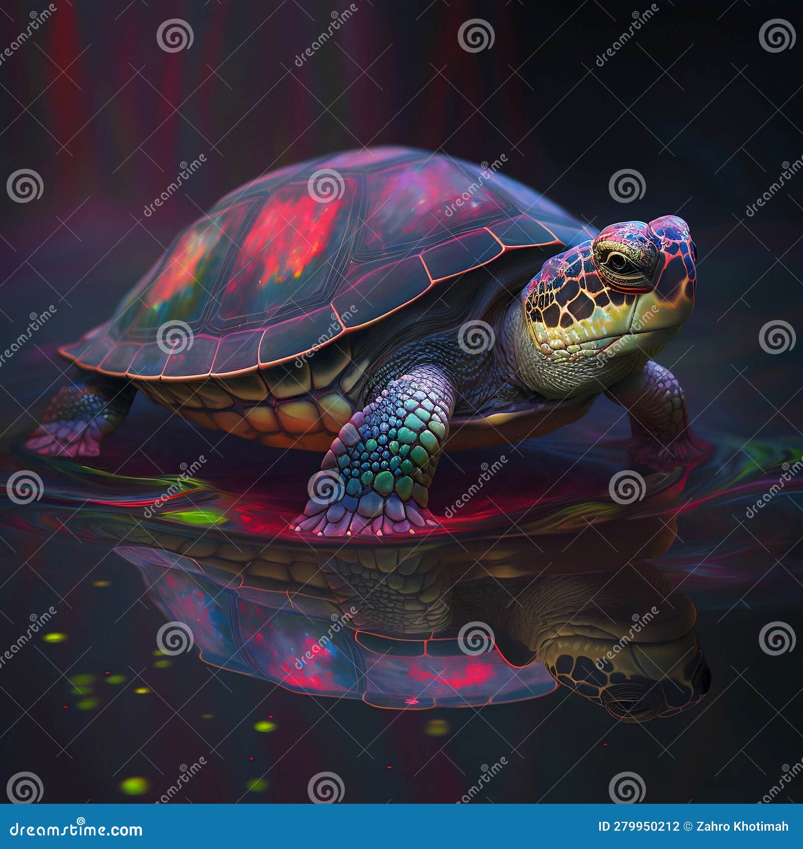 Turtle beyond belief stock illustration. Illustration of scene - 279950212