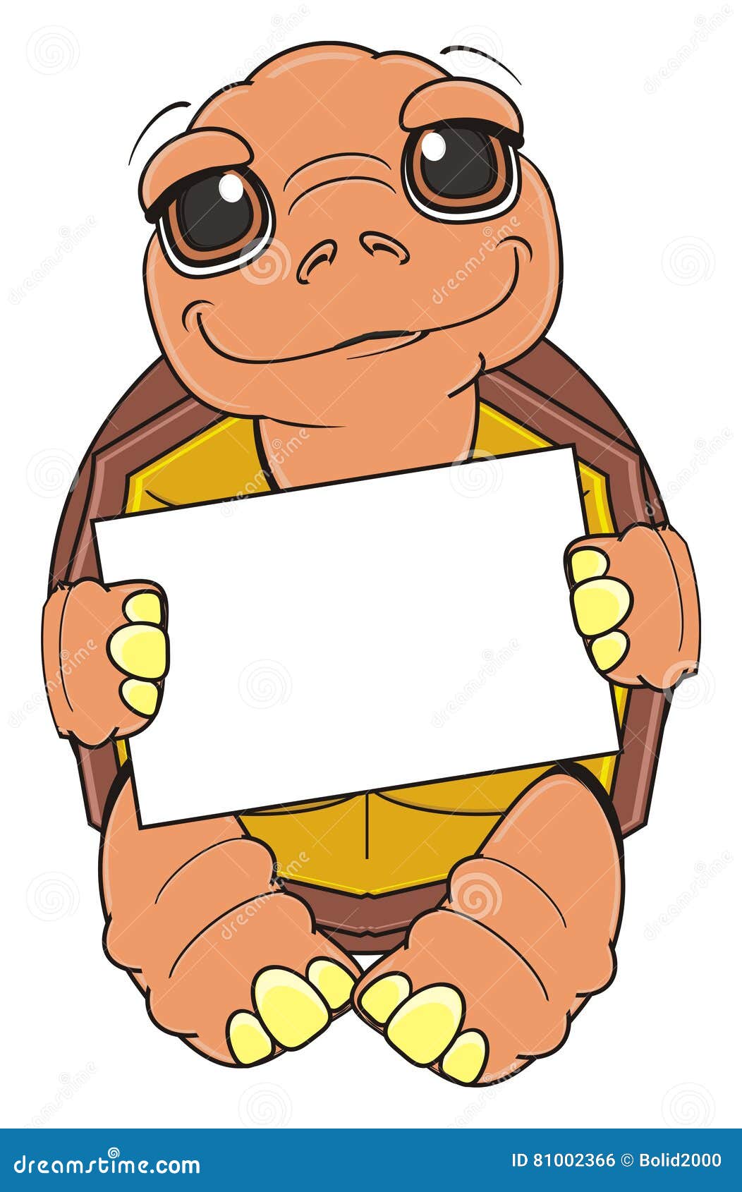 Turtle with blank plate stock illustration. Illustration of ocean ...