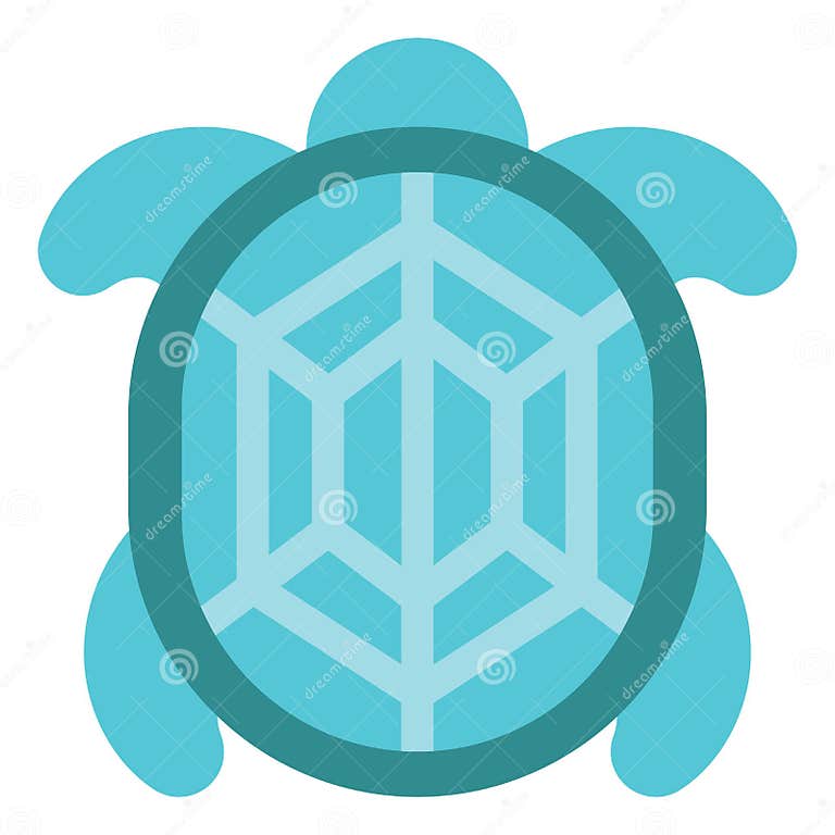Turtle with Blue Shell, Icon Stock Vector - Illustration of blue, water ...