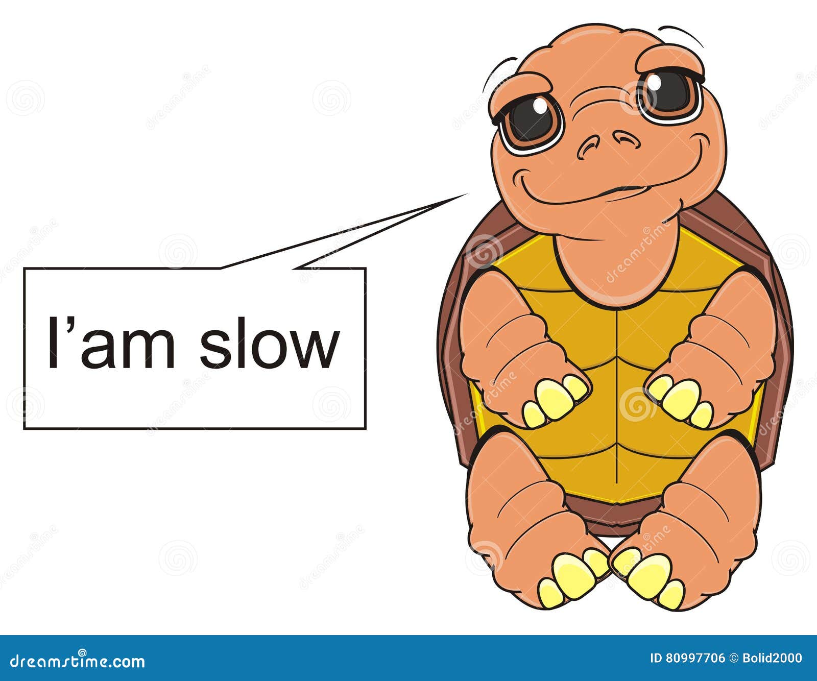Turtle and Callout with Words Stock Illustration - Illustration of ...