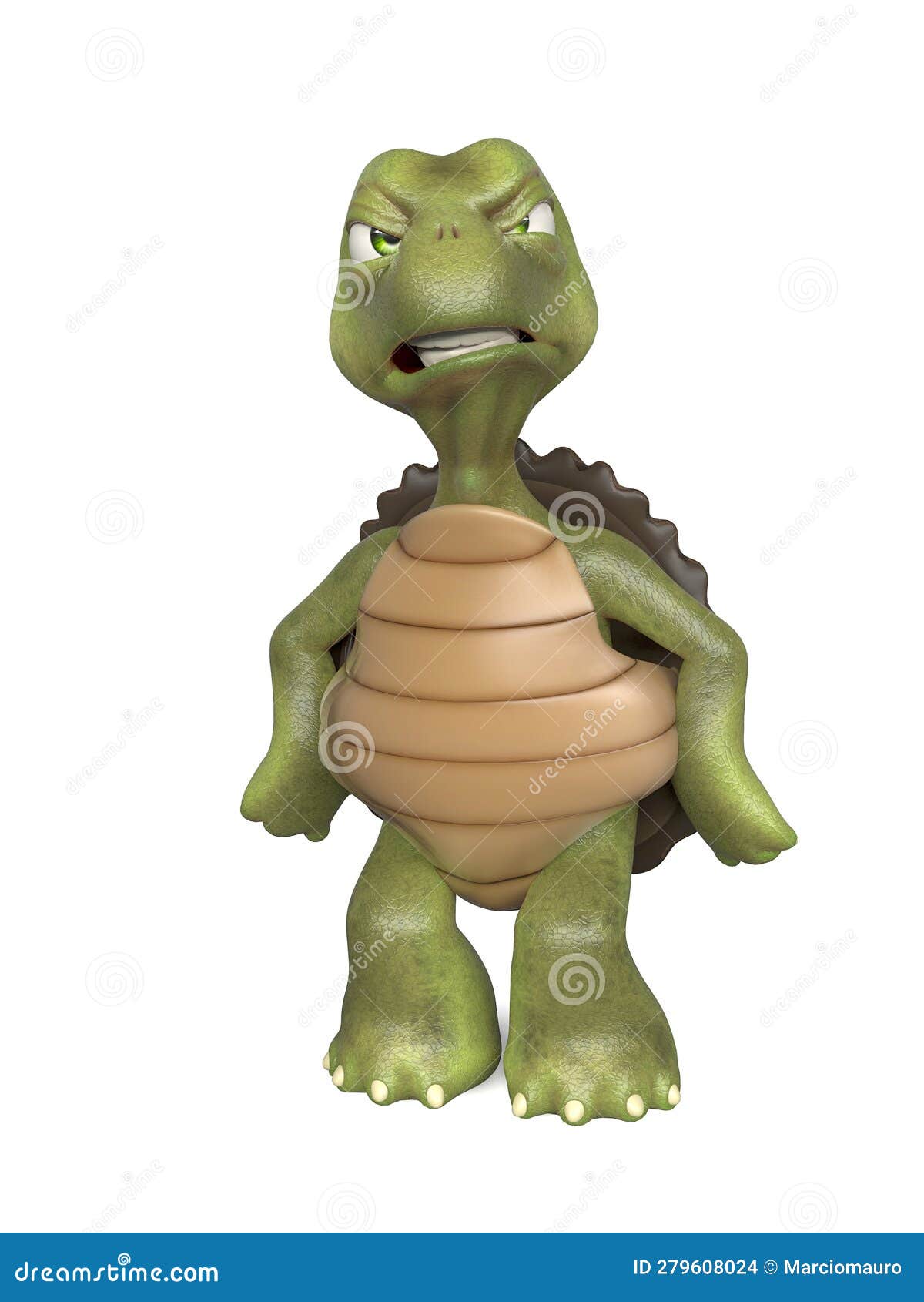 Turtle cartoon is angry stock illustration. Illustration of little ...