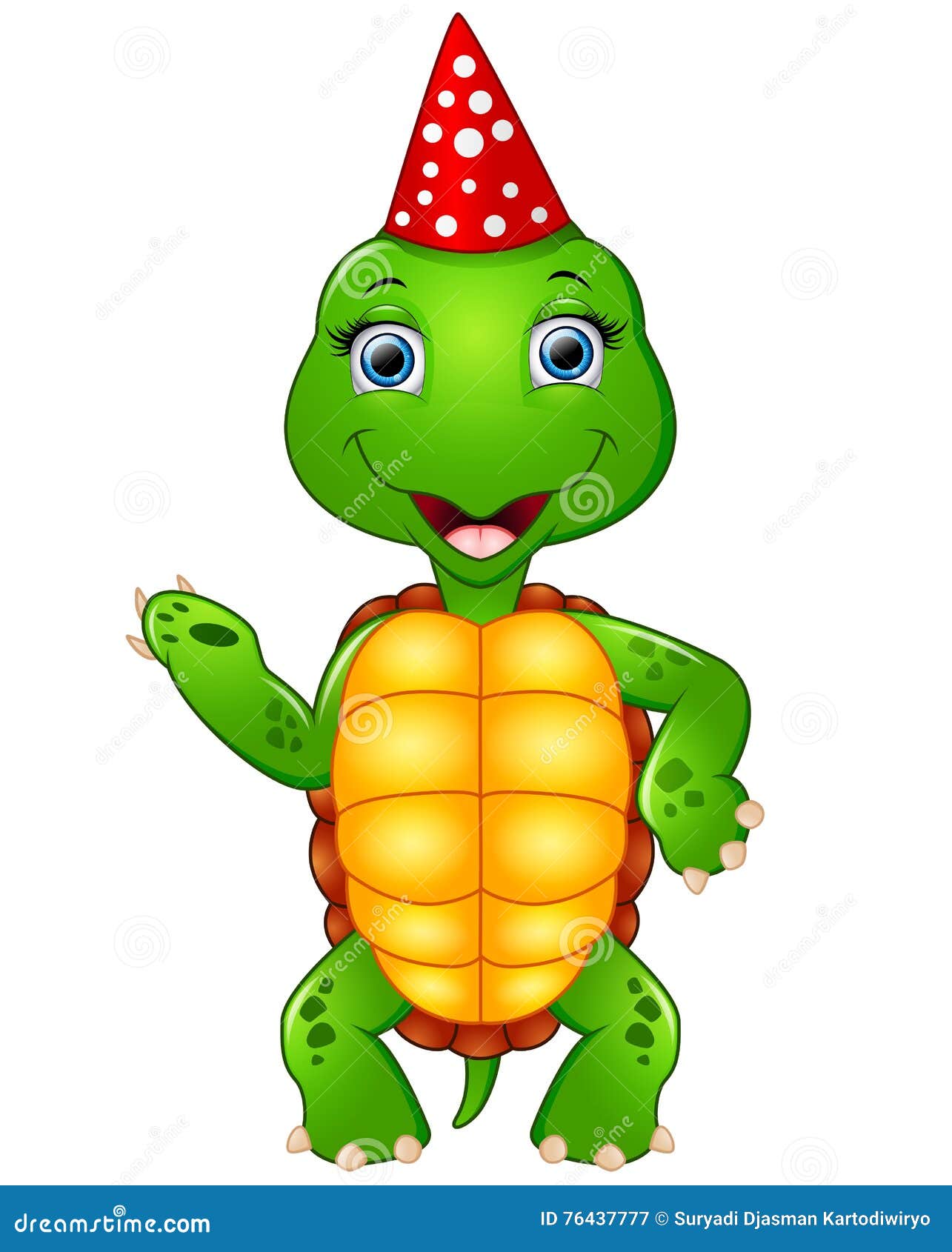 Turtle Cartoon Celebrating Birthday Stock Vector - Illustration of cute ...