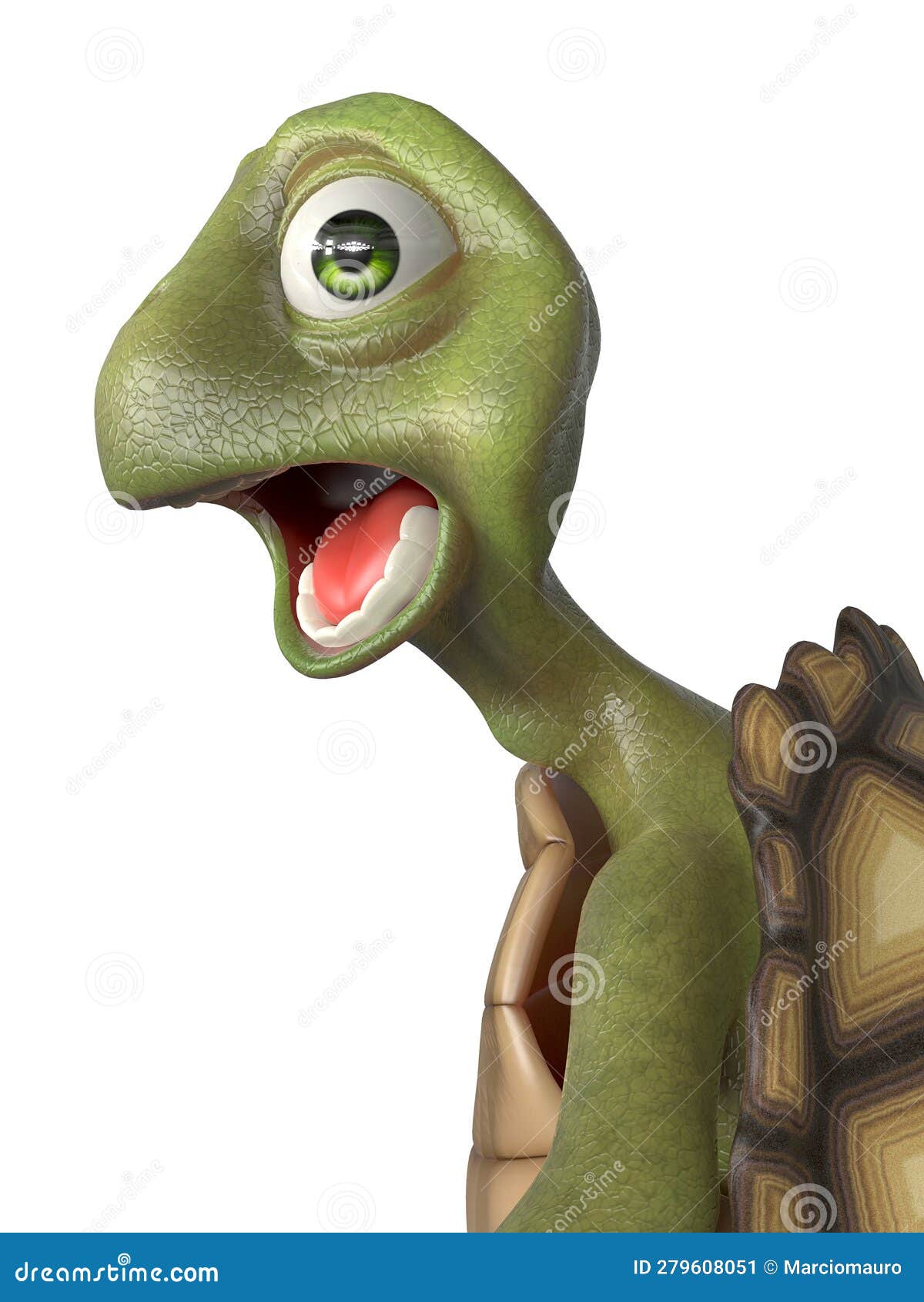 Turtle cartoon is singing stock illustration. Illustration of dinosaur ...