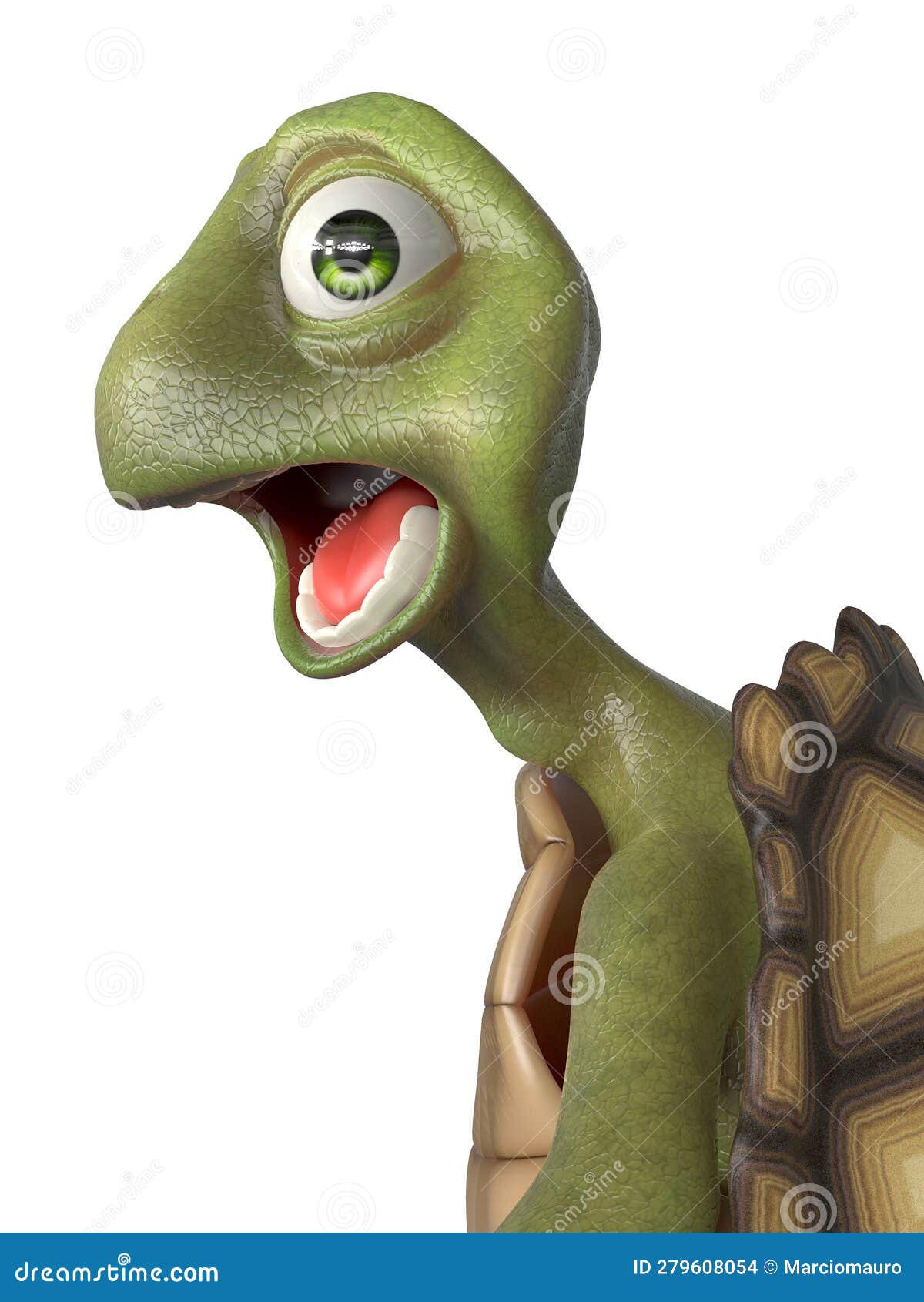 Turtle cartoon is singing stock illustration. Illustration of green ...