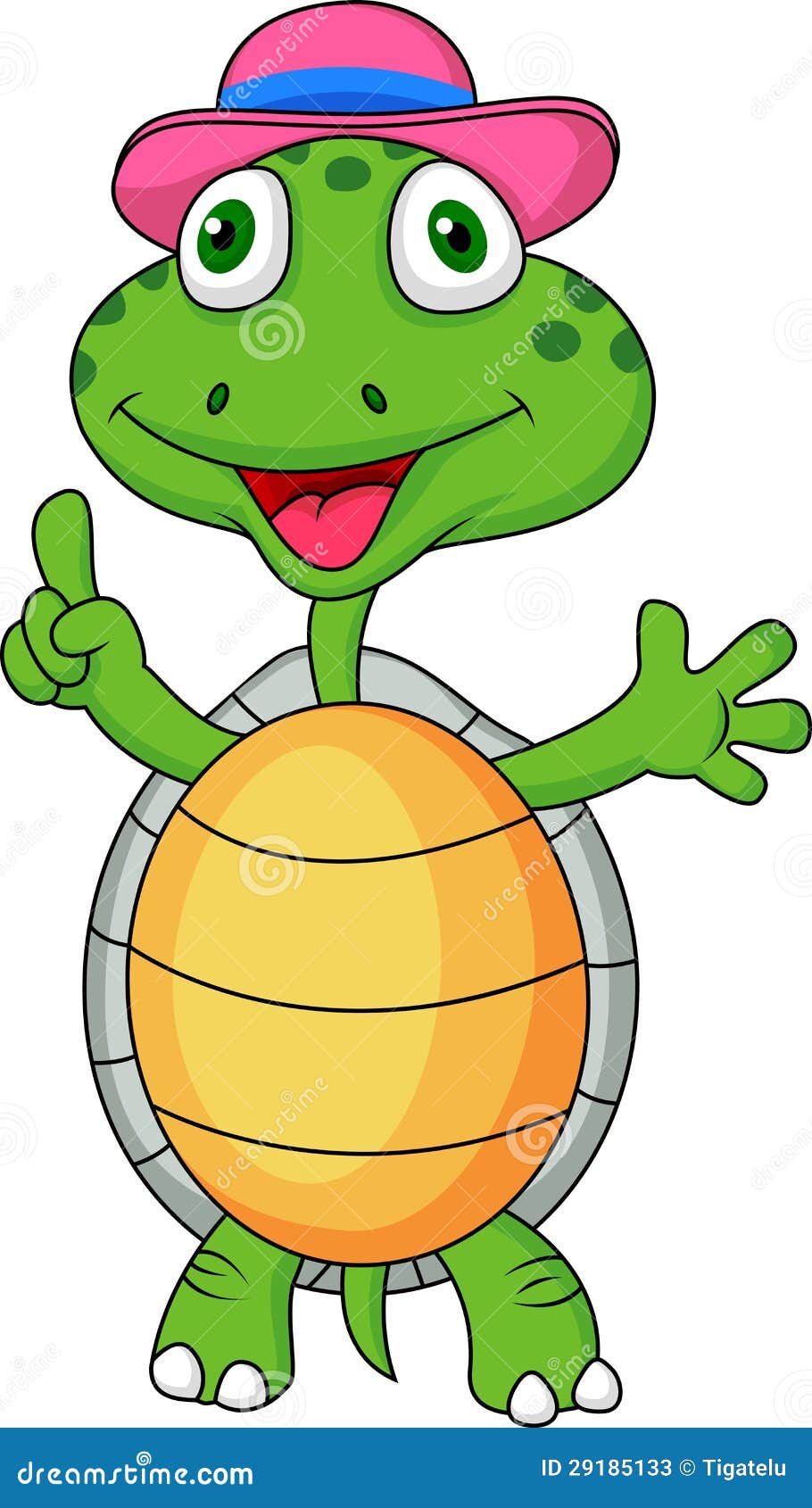 Turtle Cartoon with Thumb Up Stock Vector - Illustration of caricature ...
