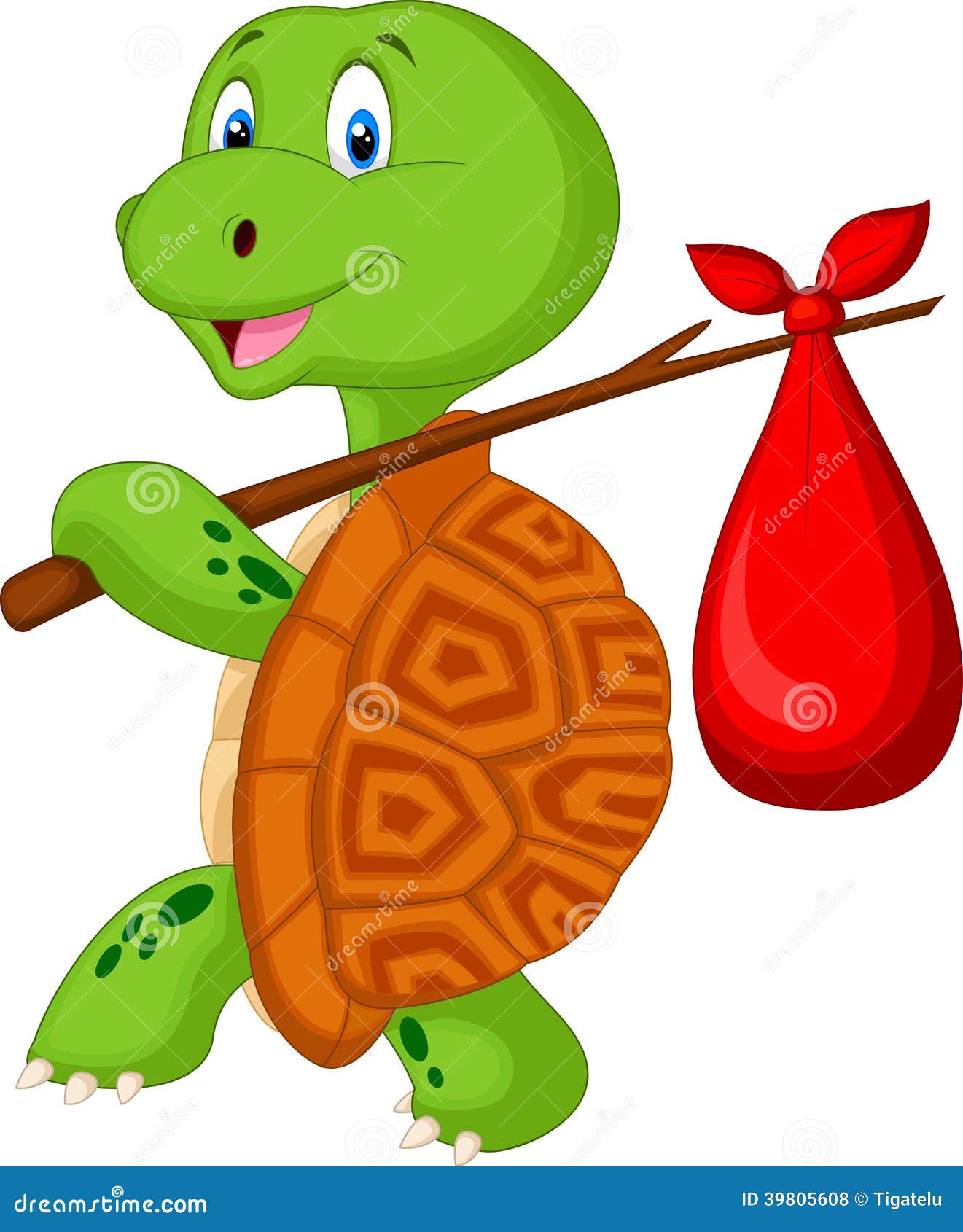 Turtle cartoon traveling stock vector. Illustration of shell - 39805608
