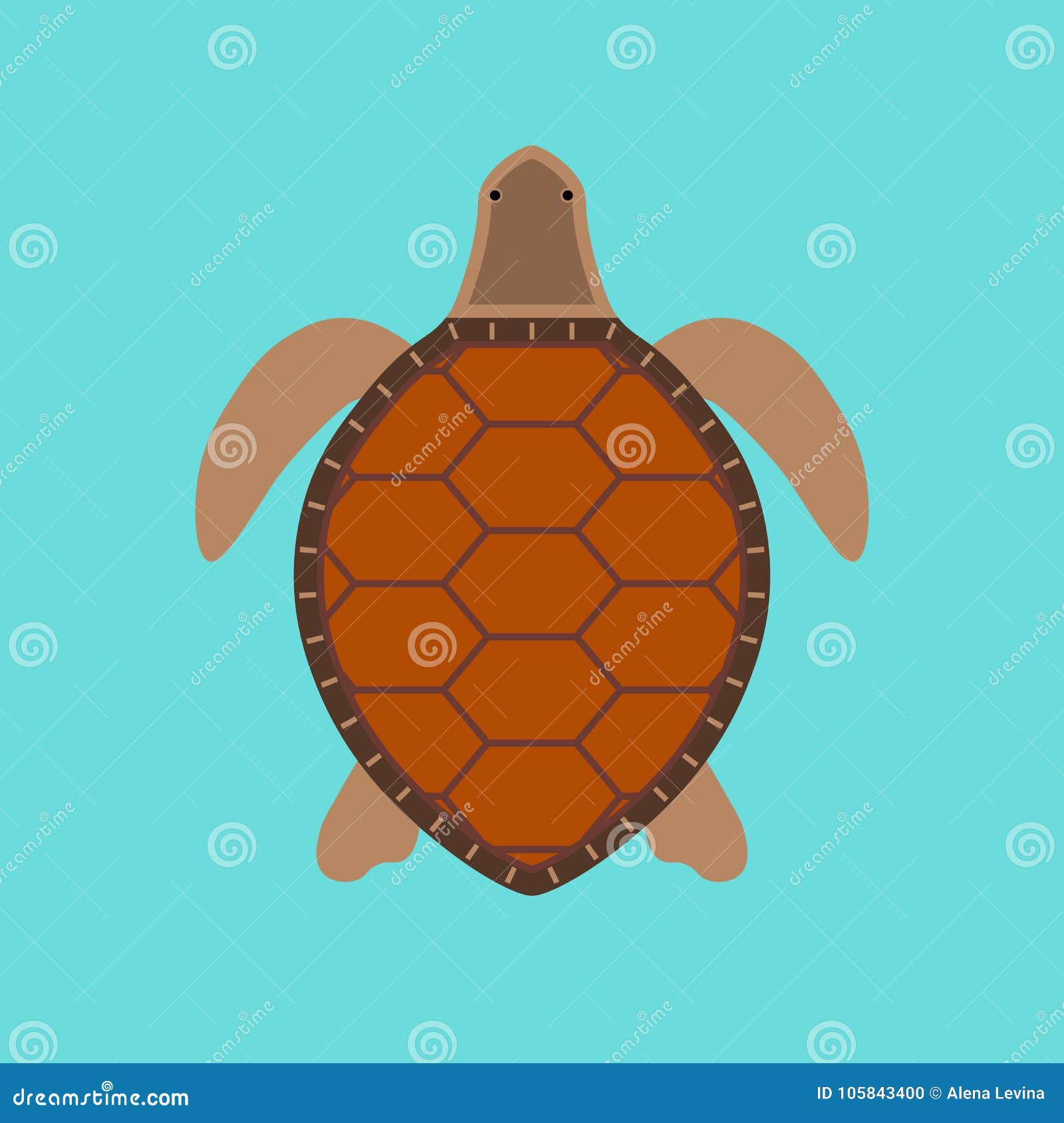 Turtle color icon stock vector. Illustration of reptile - 105843400