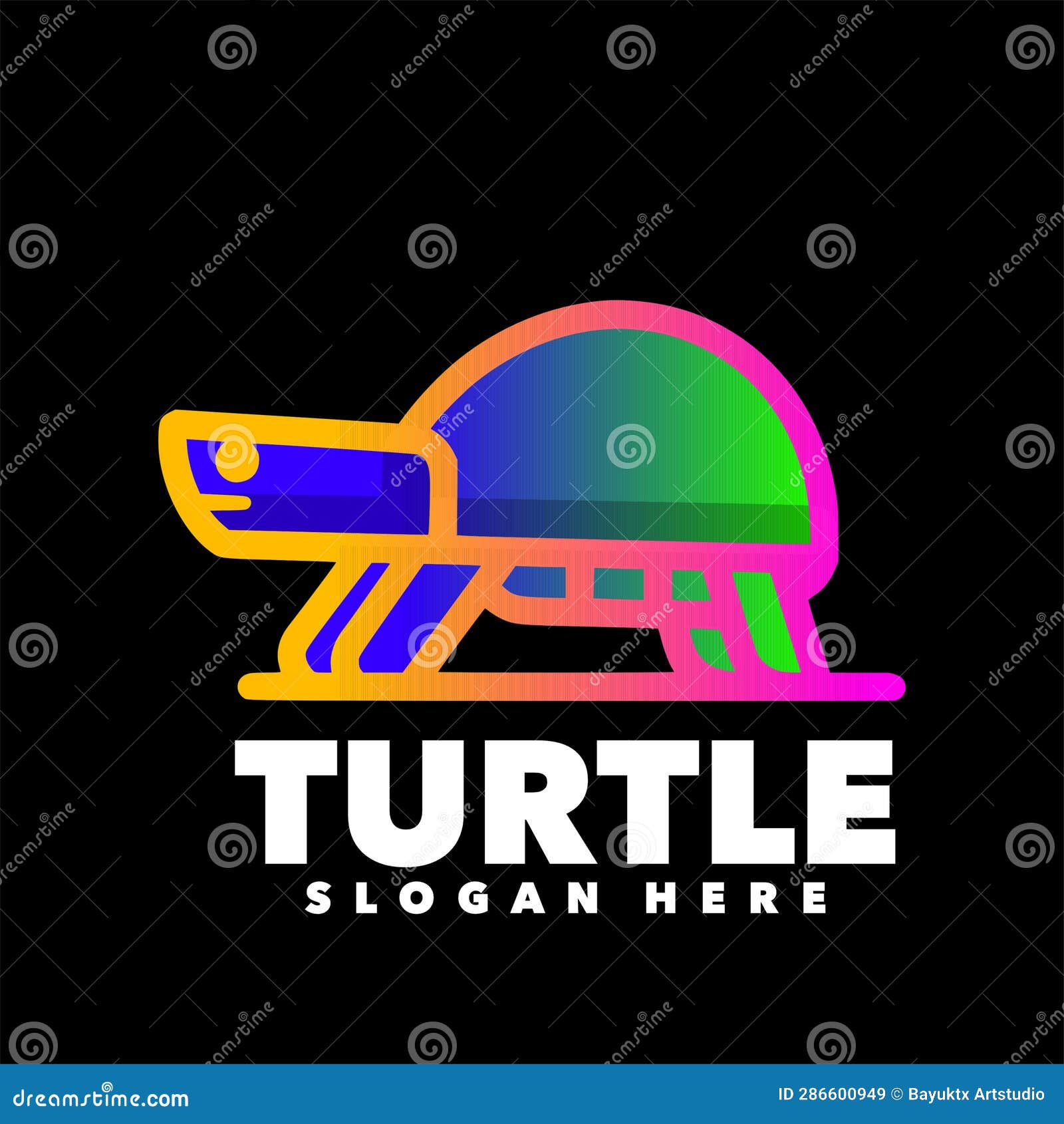 Turtle Colorful Gradient Logo Stock Vector - Illustration of screenshot ...