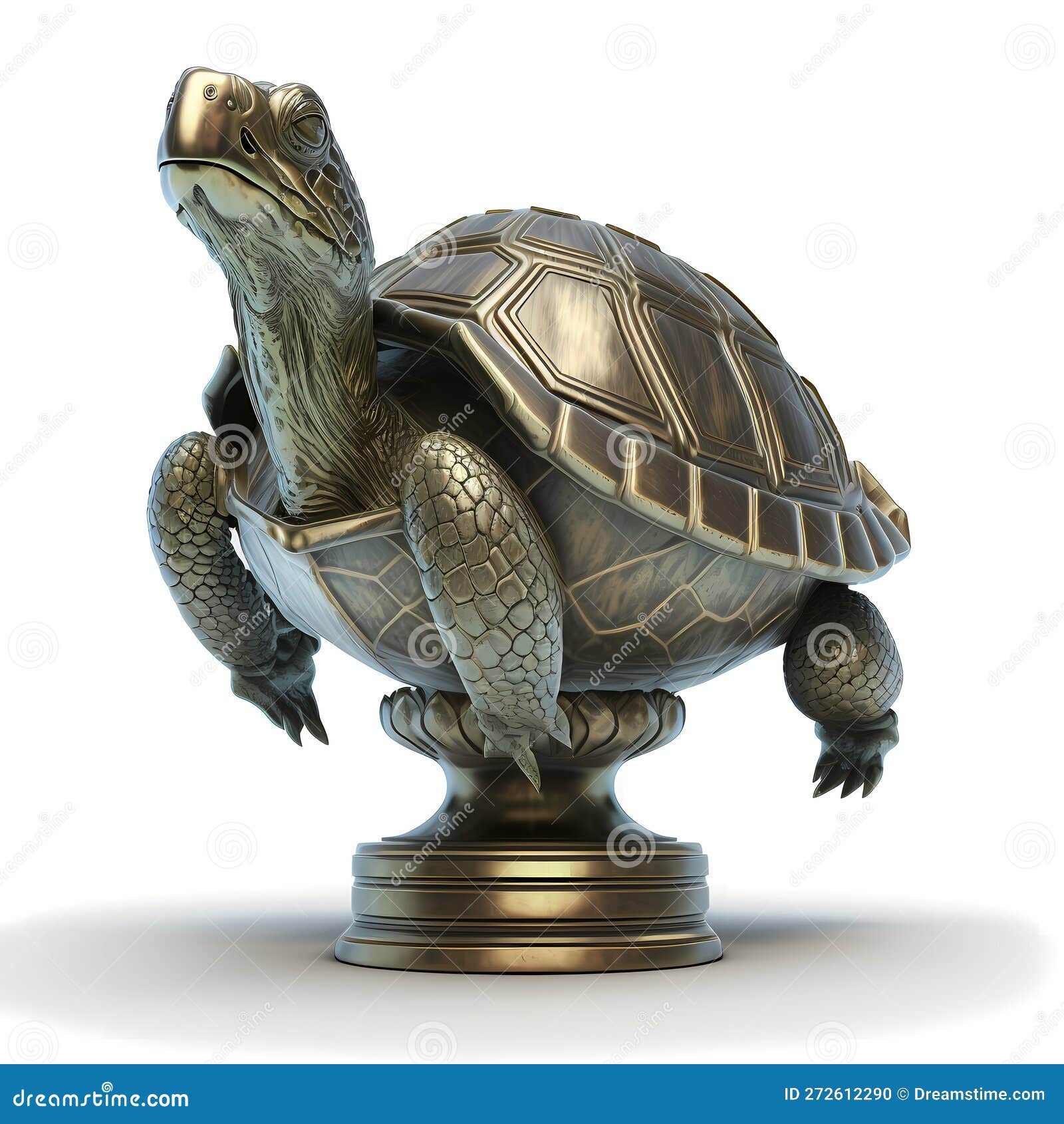 Turtle 3D Trophy. Generative AI Stock Illustration - Illustration of ...
