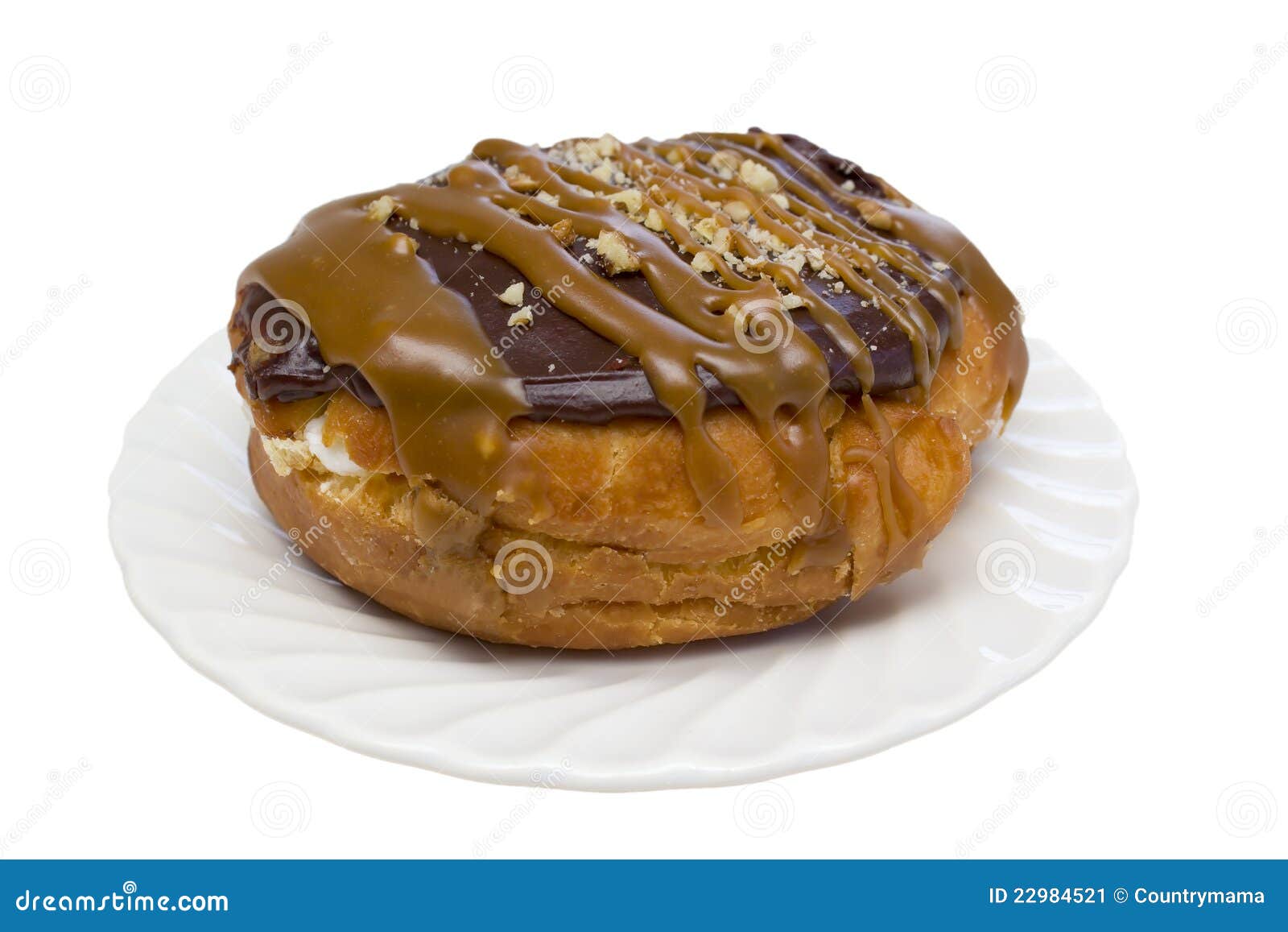 Turtle donut stock image. Image of chocolate, frosted - 22984521
