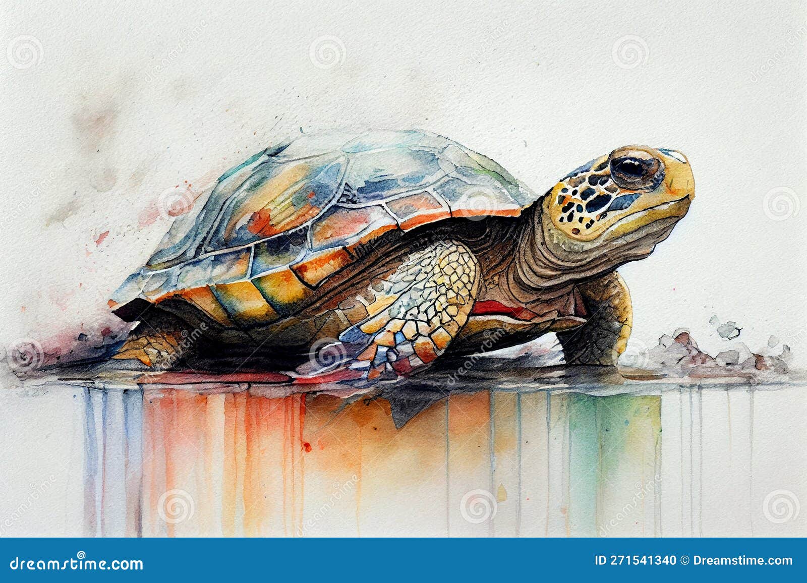 Sea Turtle. Drawing With Black Lines, Marker. Cartoon Vector ...
