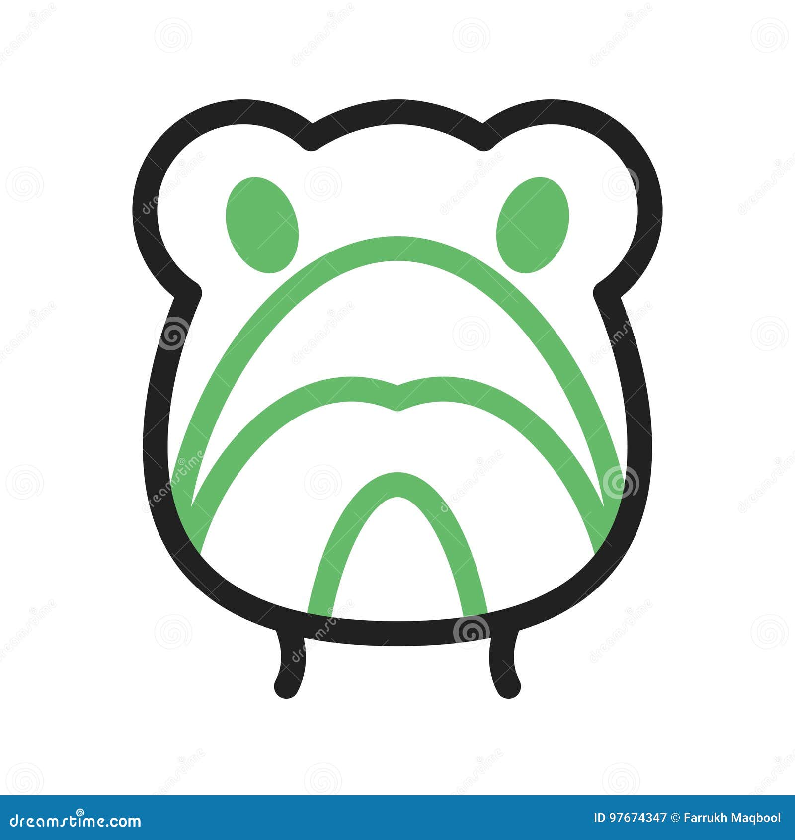 Turtle Face stock vector. Illustration of swimming, turtle - 97674347