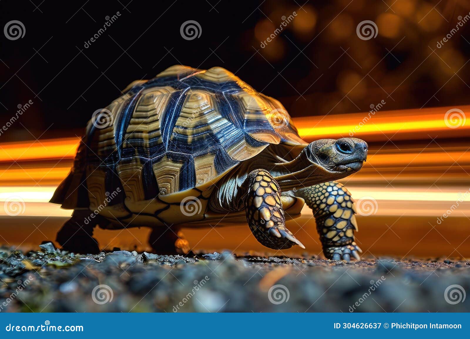 A Turtle that Fast Runs in Blur Background .generative AI Stock ...