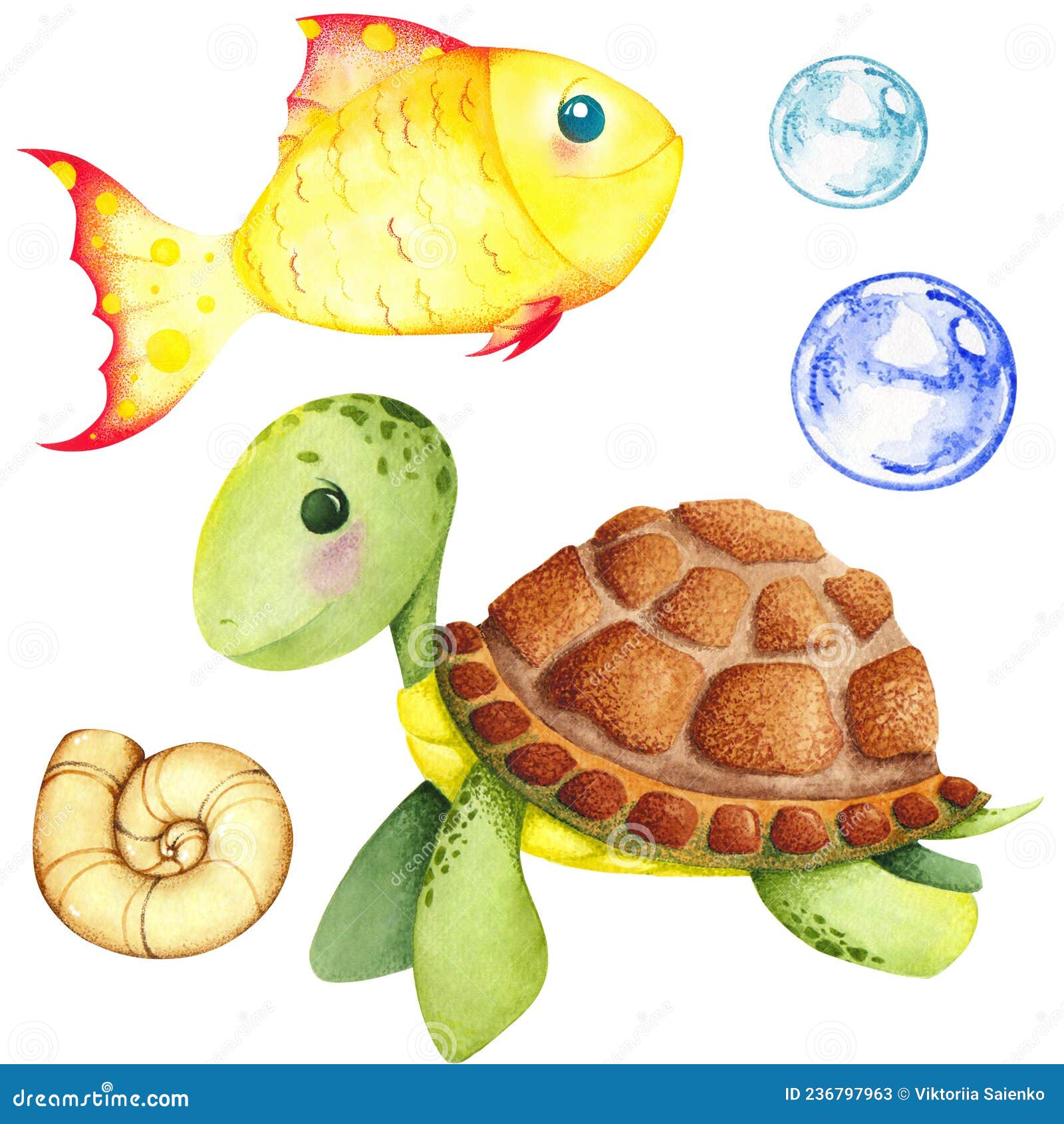Turtle Fish Coloring Page Royalty-Free Stock Image | CartoonDealer.com ...