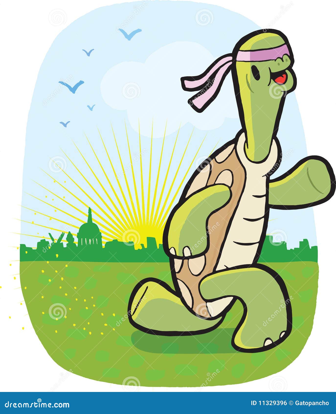 Turtle Fitness stock vector. Illustration of marathon - 11329396