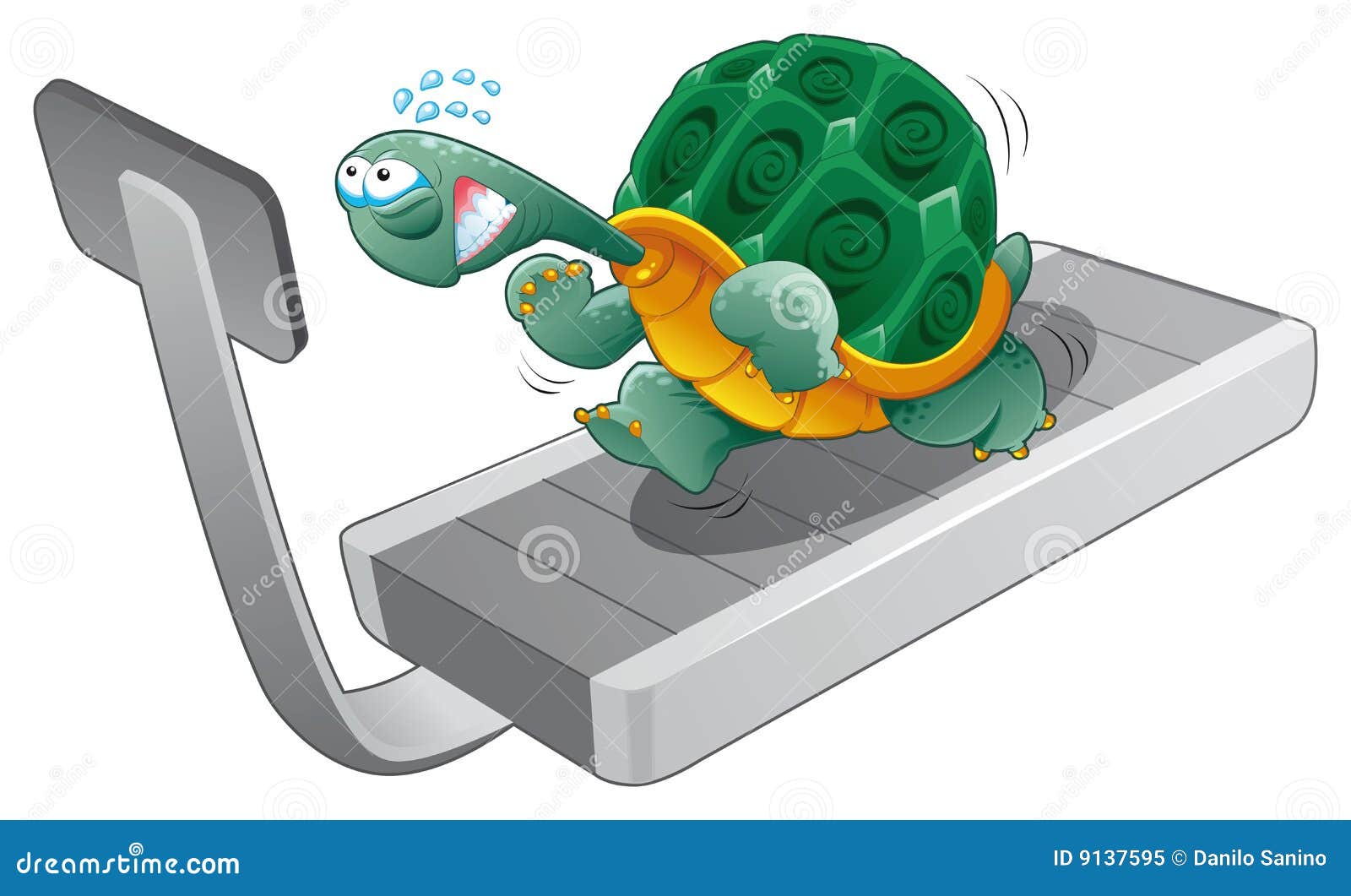 Turtle fitness stock vector. Illustration of cute, jogging - 9137595