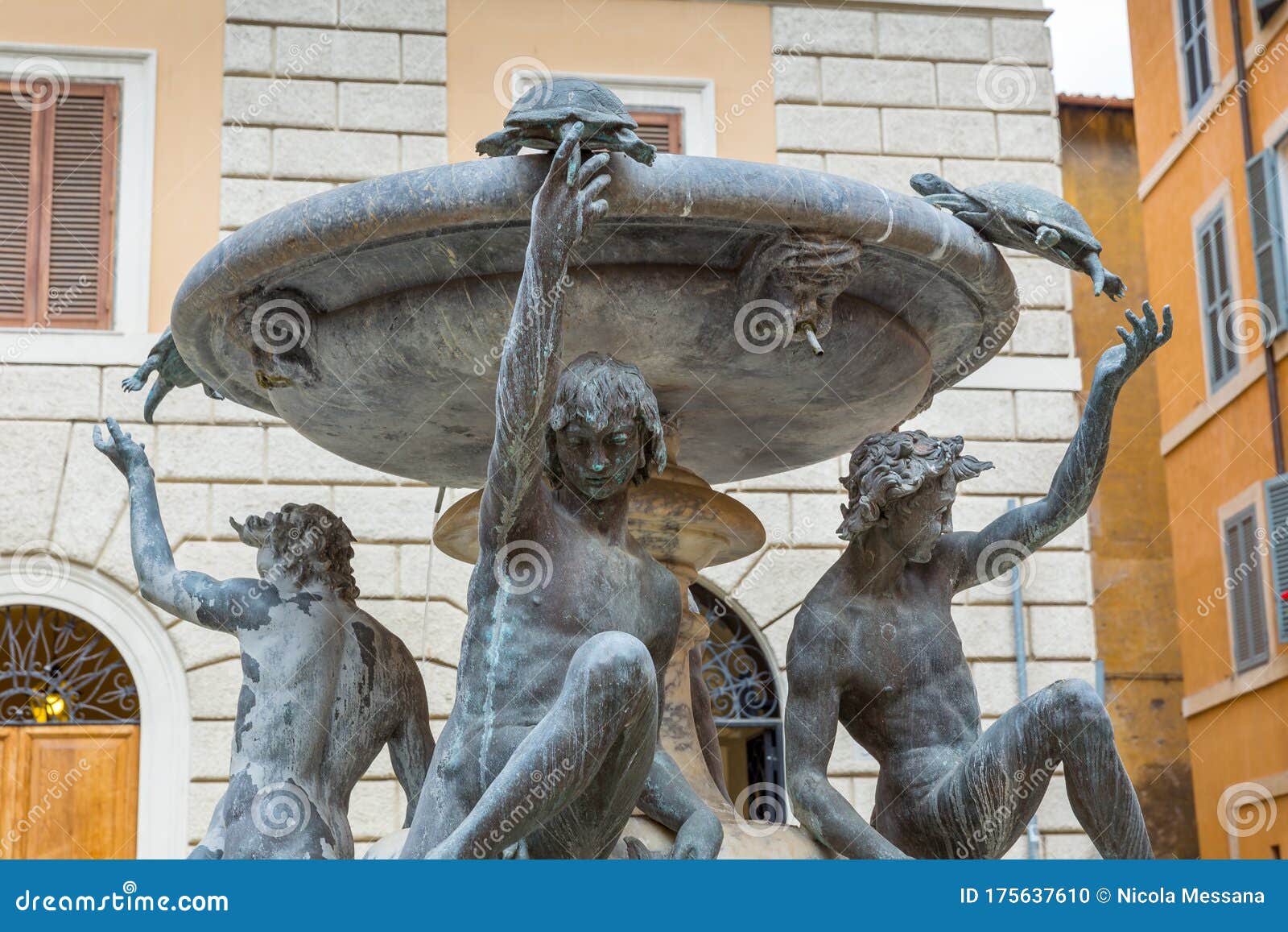 The Turtle Fountain, in Rome, Italy Editorial Image - Image of fontana ...