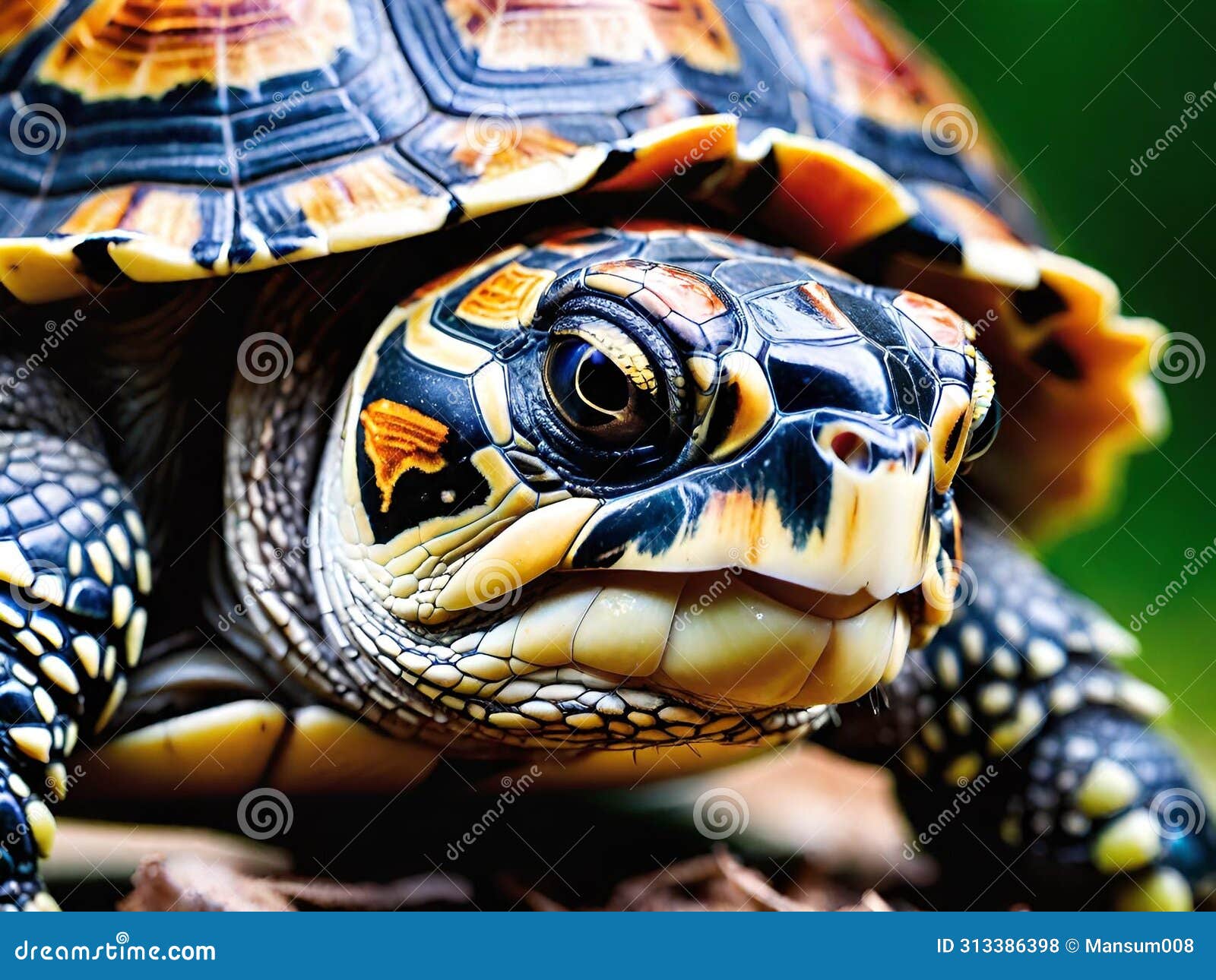 Turtle on the ground stock illustration. Illustration of background ...