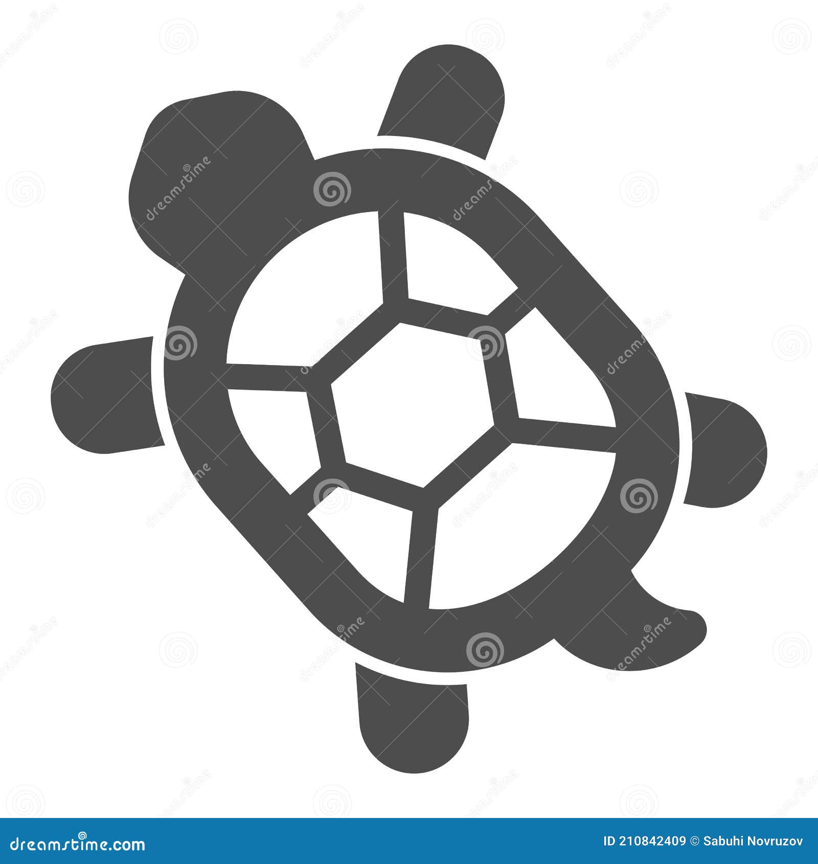 Turtle with Hard Shell Solid Icon, Domestic Animals Concept, Tortoise ...