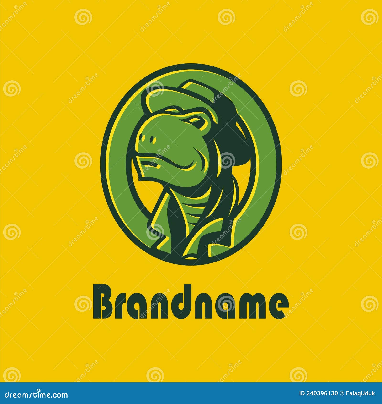 Turtle Head Logo in a Circle Stock Vector - Illustration of head ...