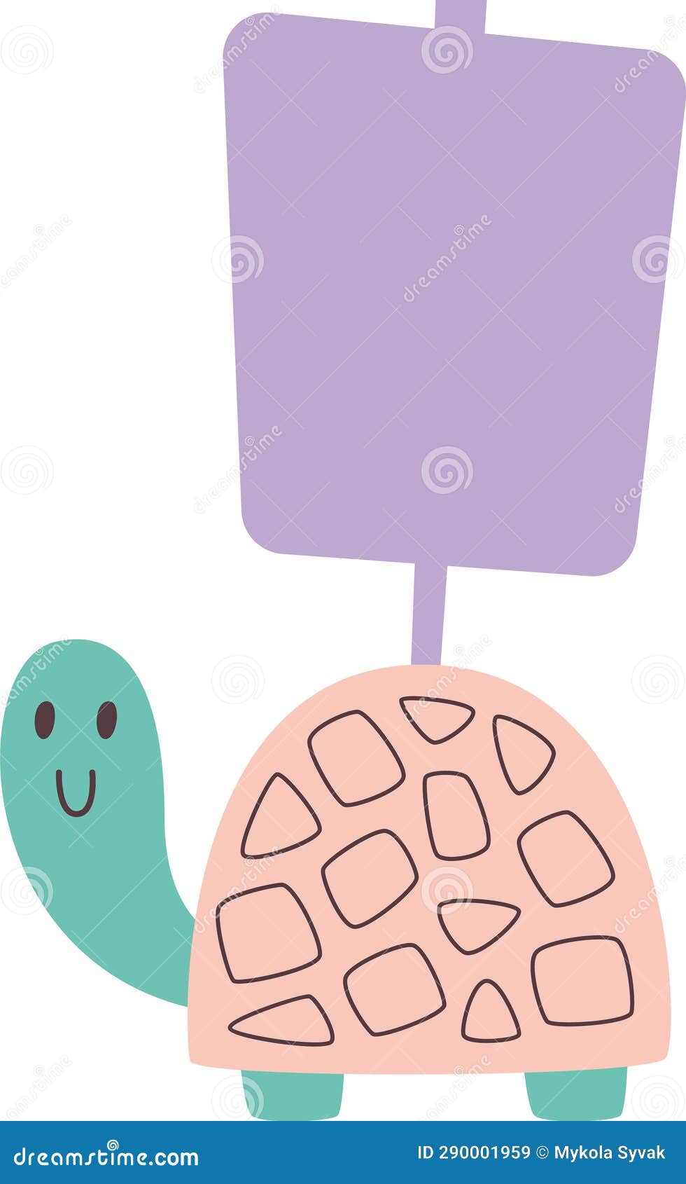 Turtle Holding Blank Banner Stock Vector - Illustration of sign ...