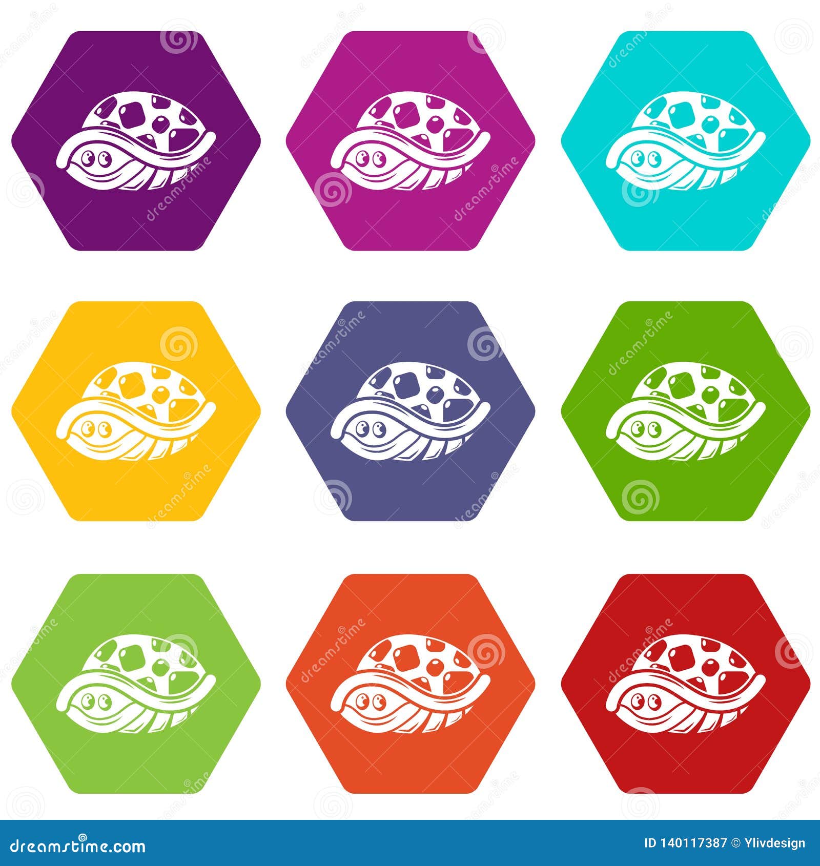 Turtle in House Icons Set 9 Vector Stock Vector - Illustration of ...