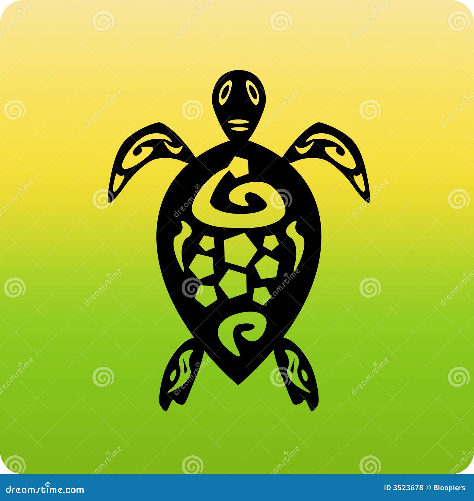 Turtle icon stock vector. Illustration of tribal, life - 3523678
