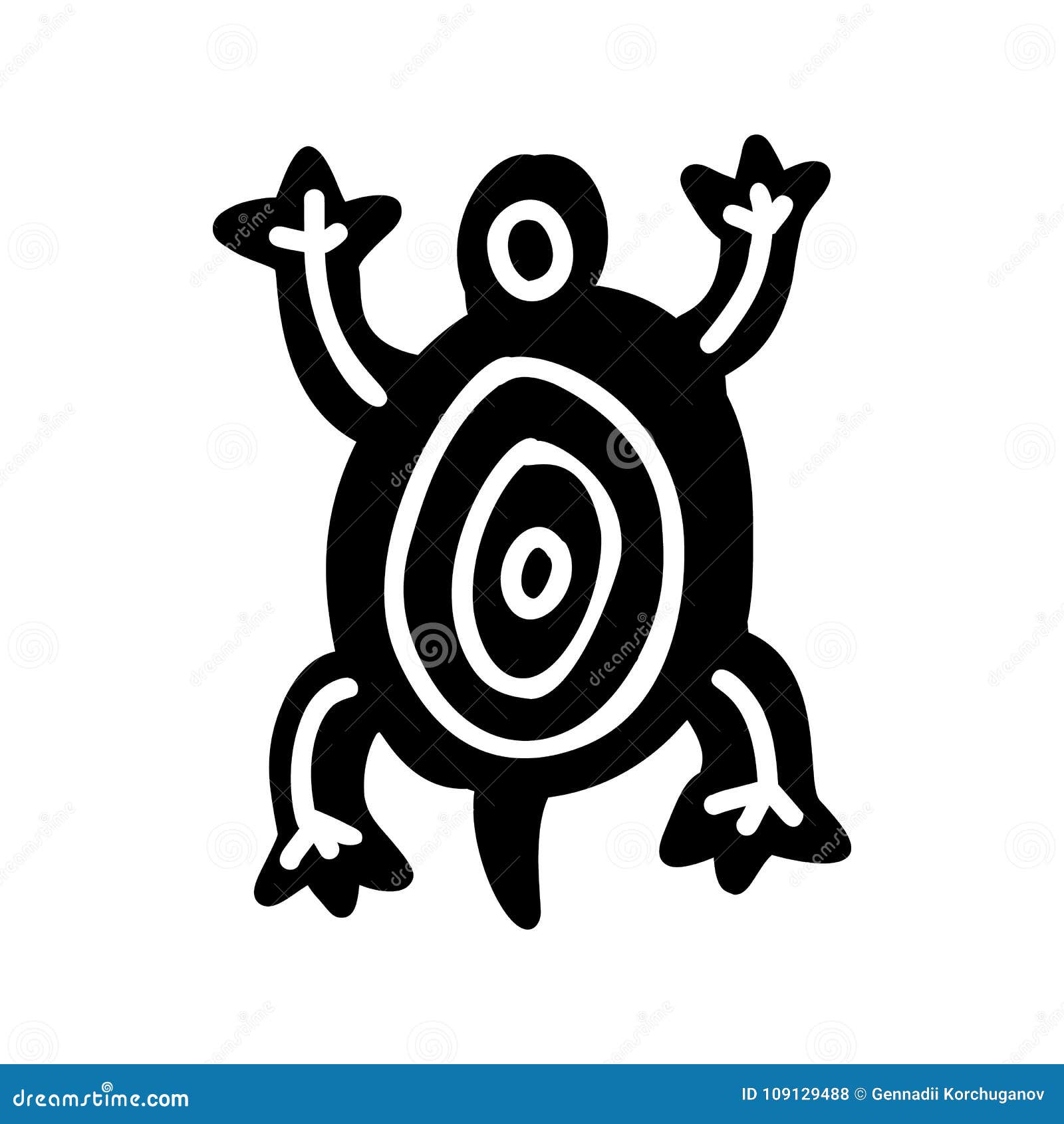 Turtle icon Aztec stock vector. Illustration of ancient - 109129488