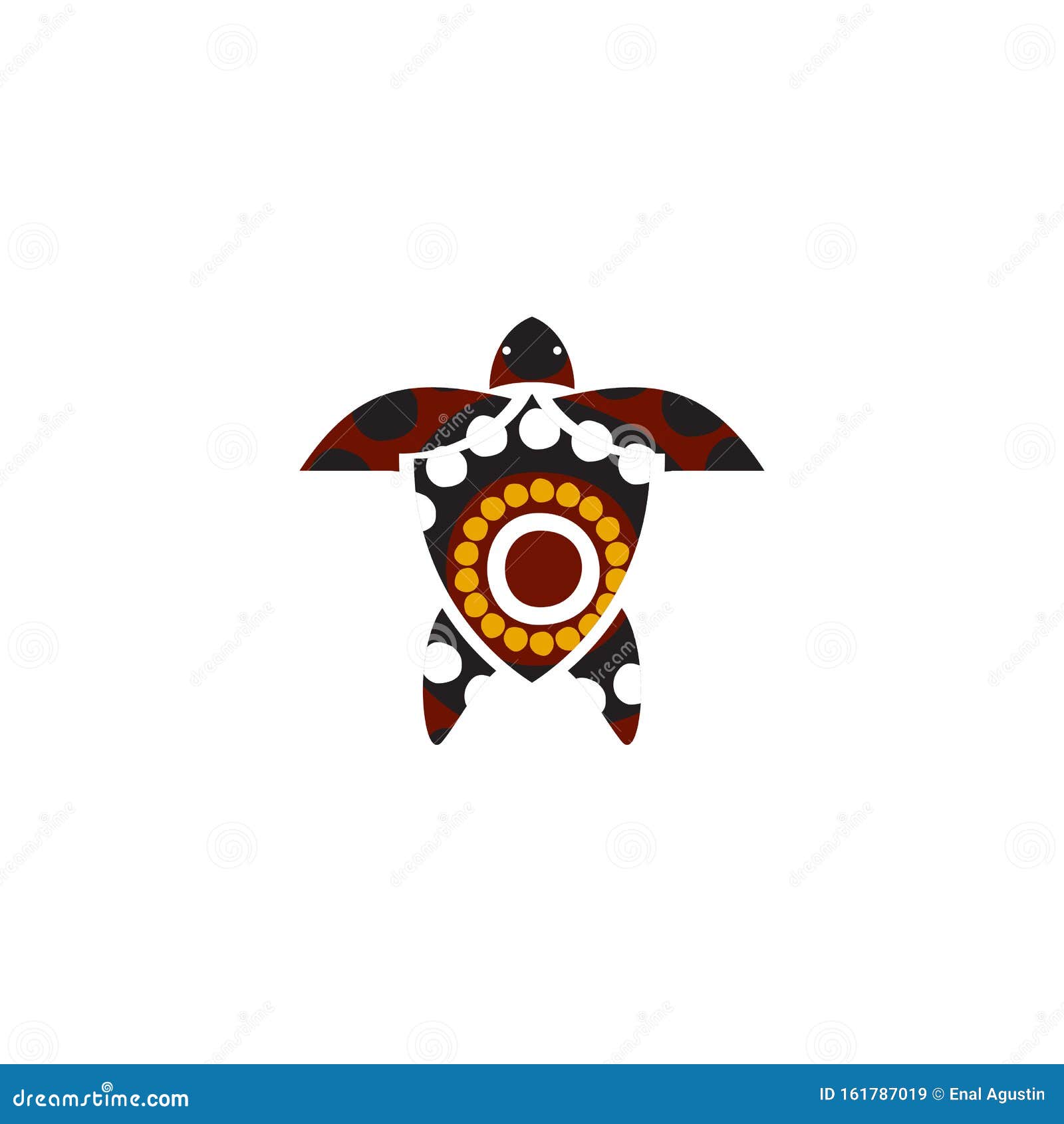 Turtle Icon Logo Design with Aboriginal Style Vector Stock Vector ...