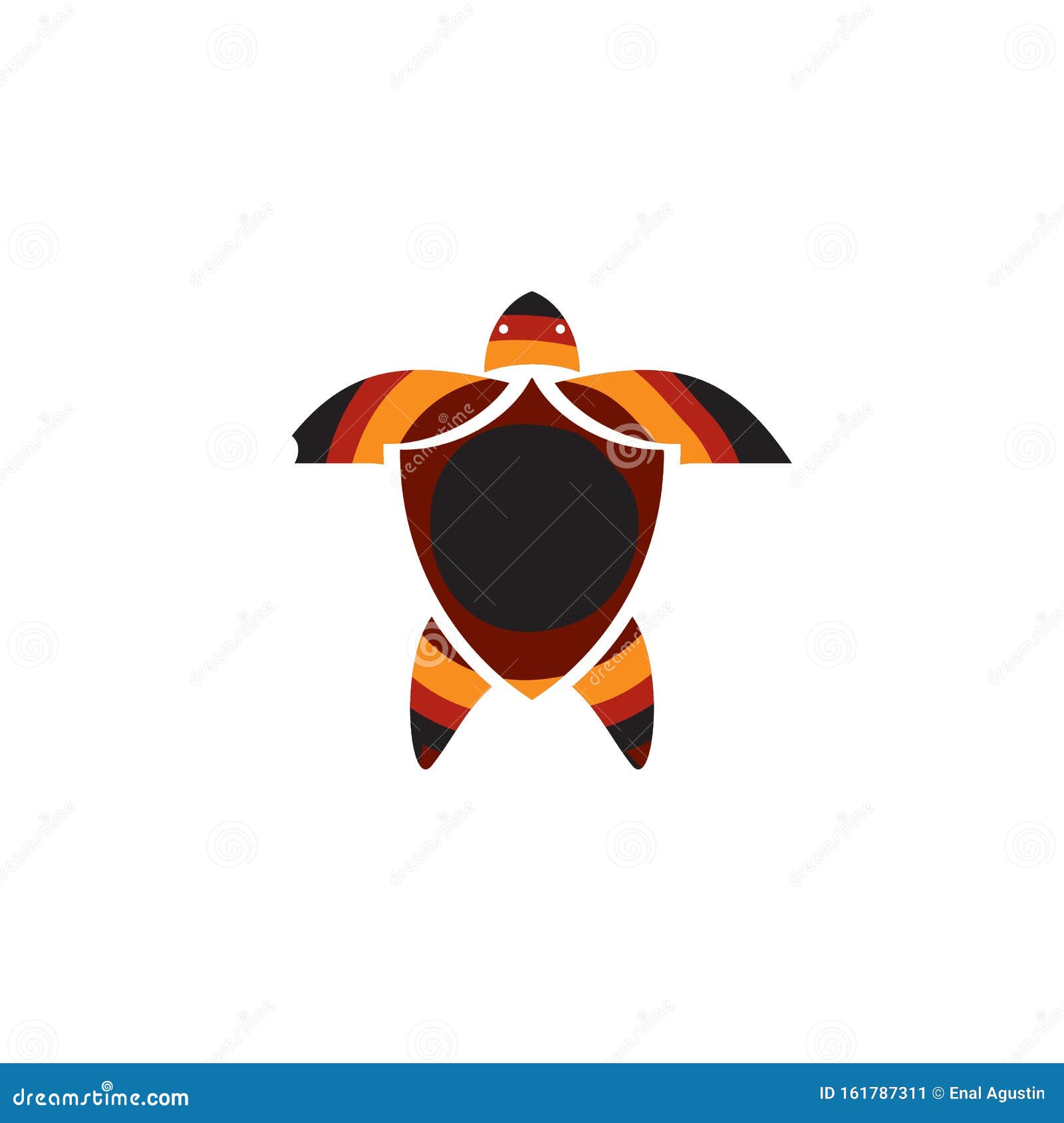 Turtle Icon Logo Design with Aboriginal Style Vector Stock Vector ...