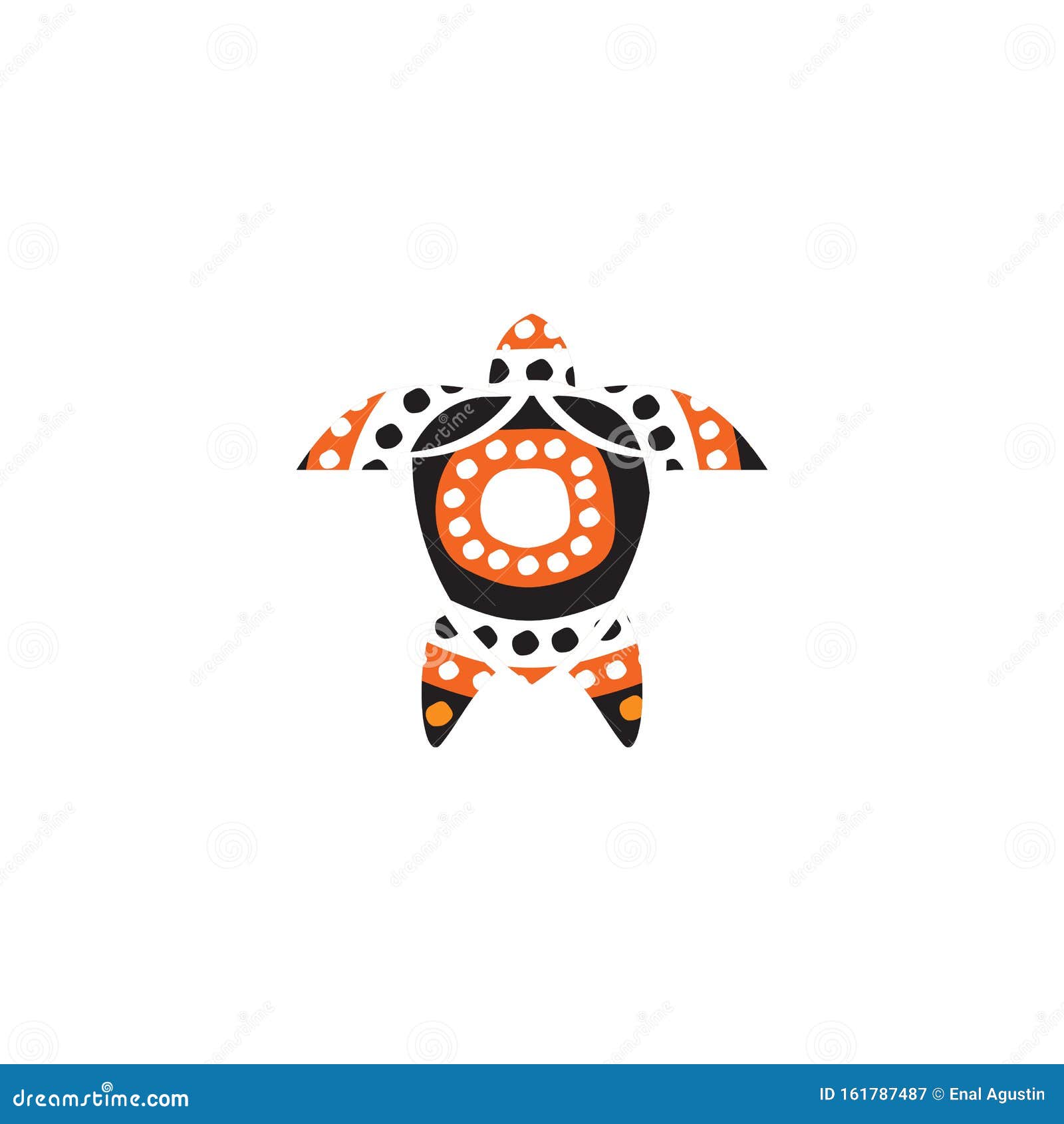 Turtle Icon Logo Design with Aboriginal Style Vector Stock Vector ...
